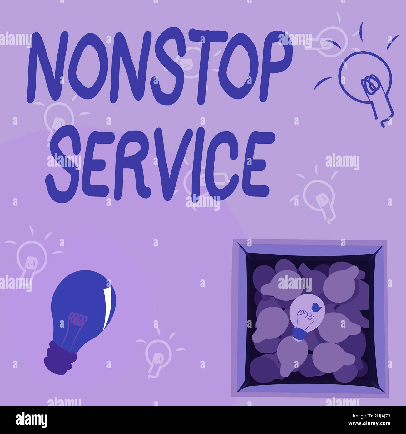 Inspiration showing sign Nonstop Service. Internet Concept service that ...