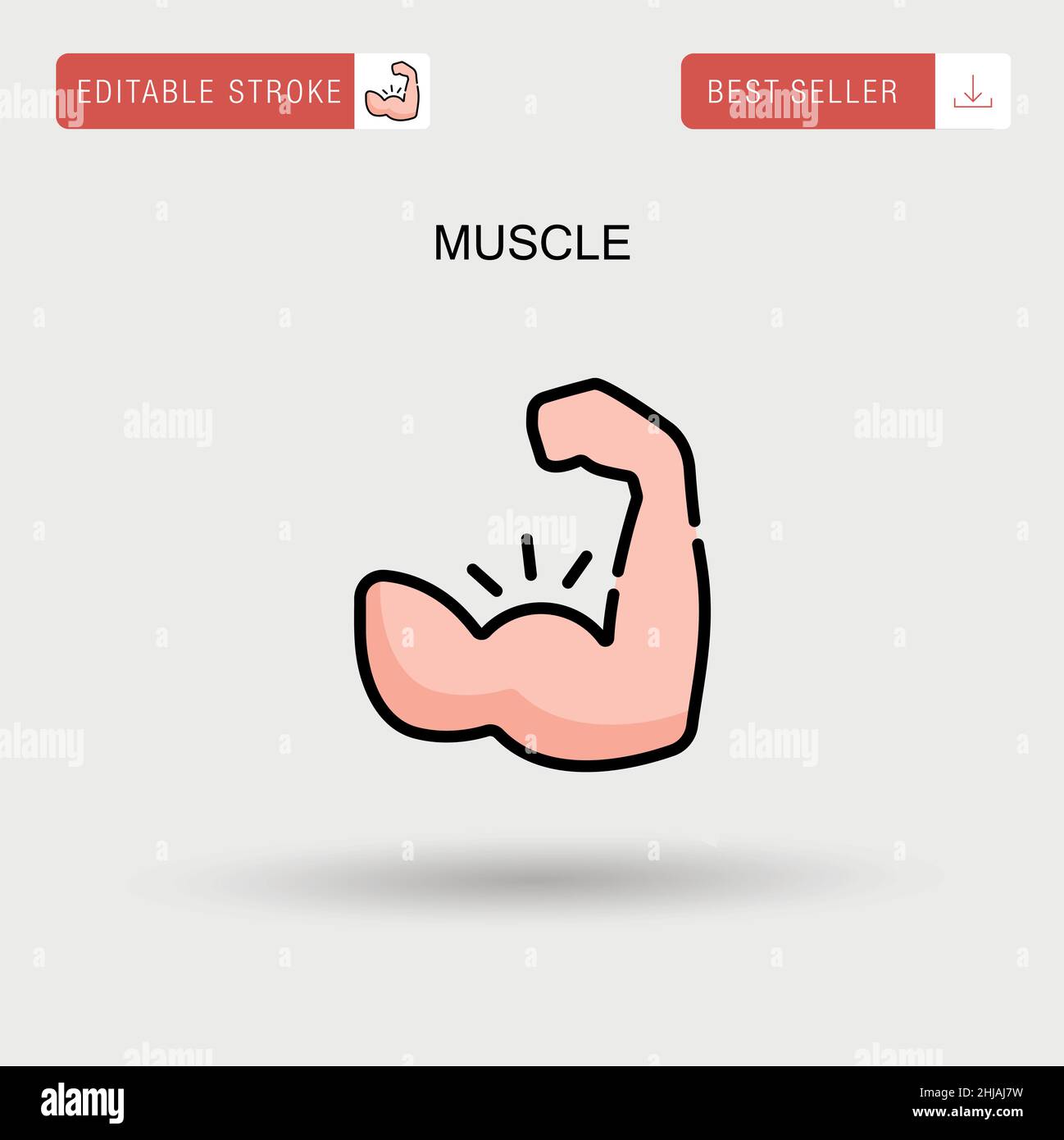 Cartoon flexing muscles isolated hi-res stock photography and images ...