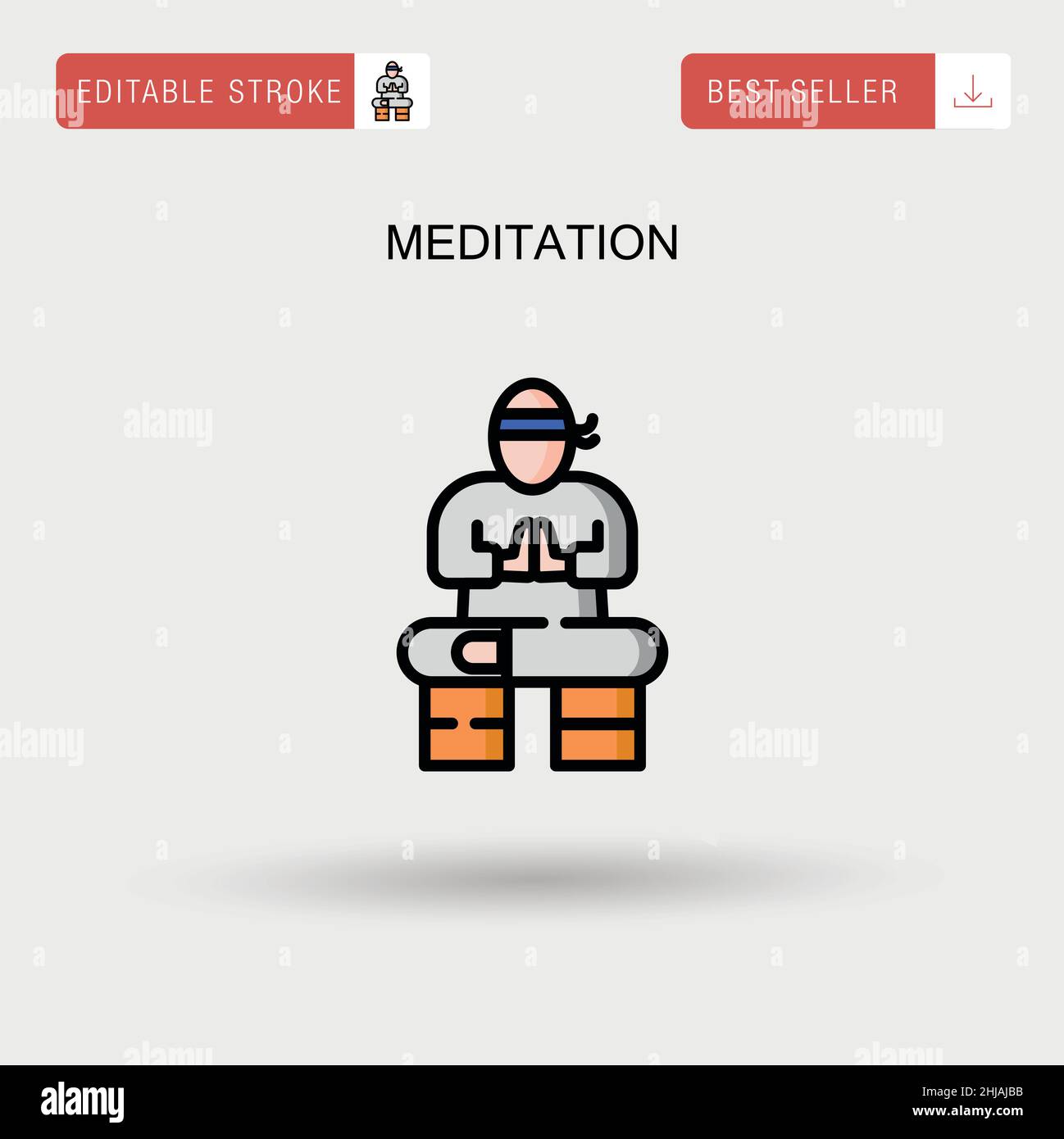 Meditation Simple vector icon Stock Vector Image & Art - Alamy