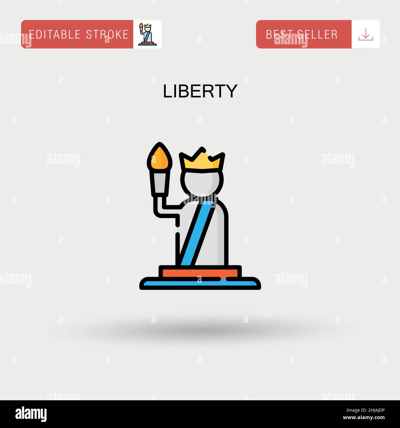 Liberty Simple vector icon Stock Vector Image & Art - Alamy