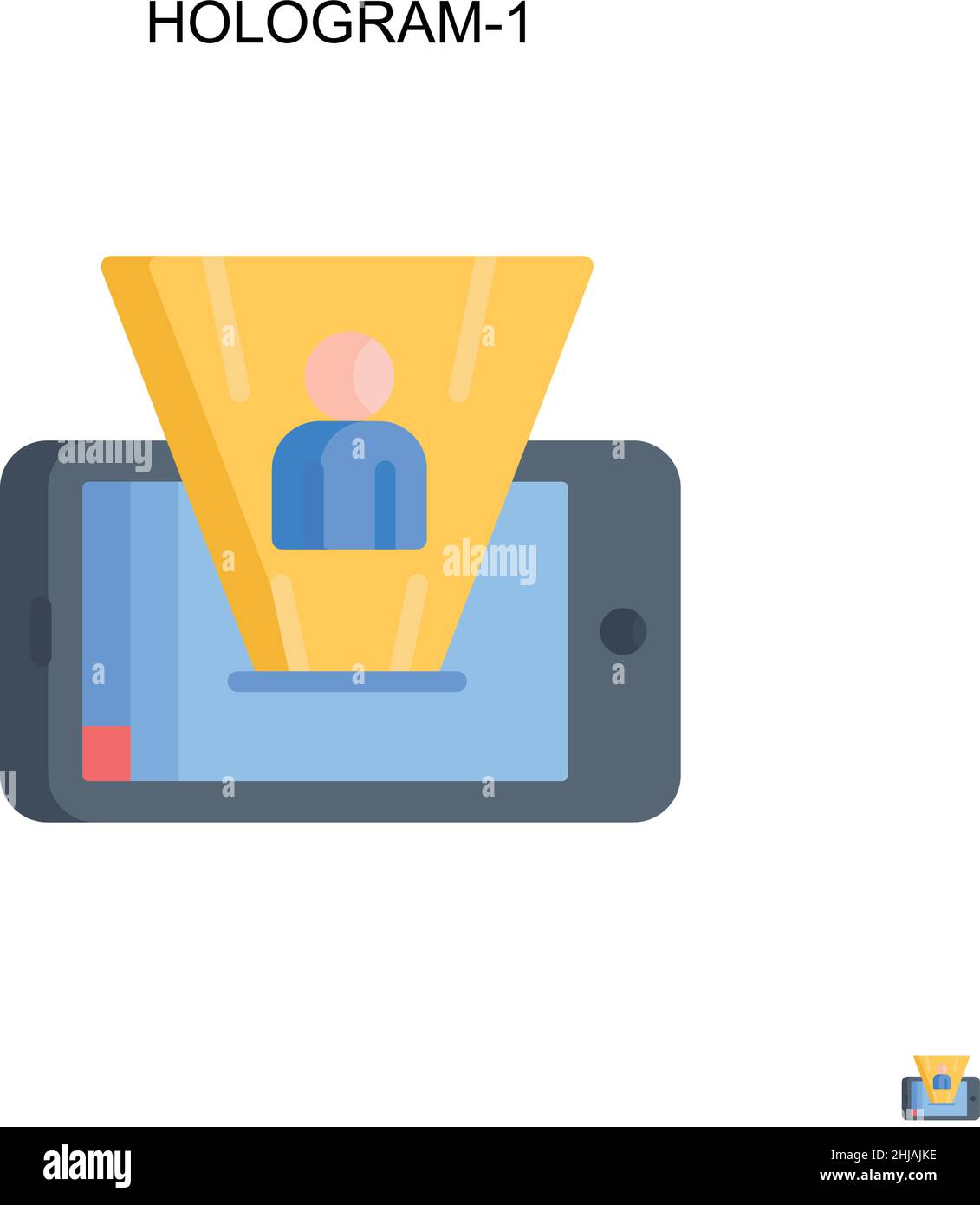 Hologram-1 Simple vector icon. Illustration symbol design template for web mobile UI element ...