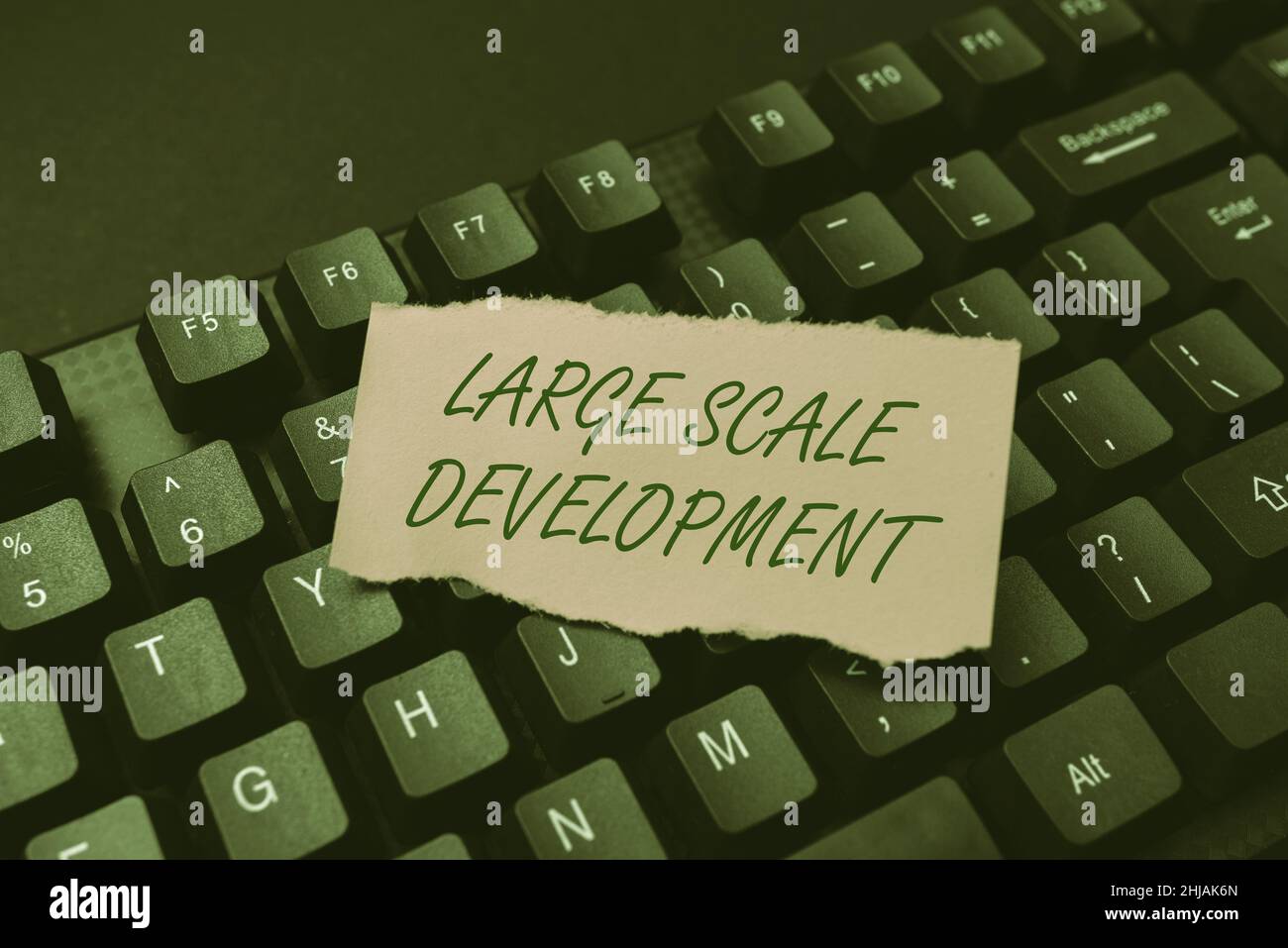 Hand writing sign Large Scale Development. Business concept very wide ...