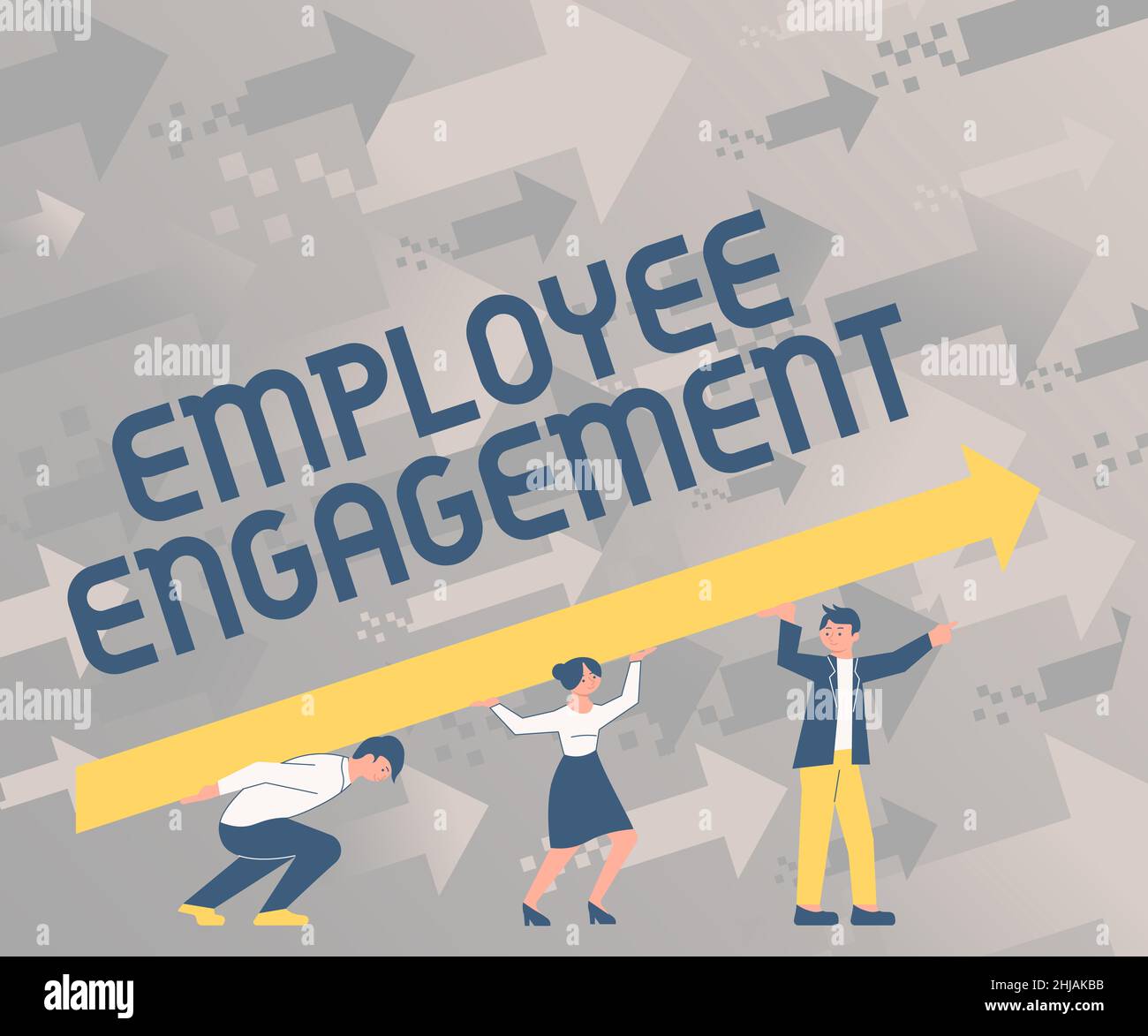 Handwriting text Employee Engagement. Business concept extent to which ...