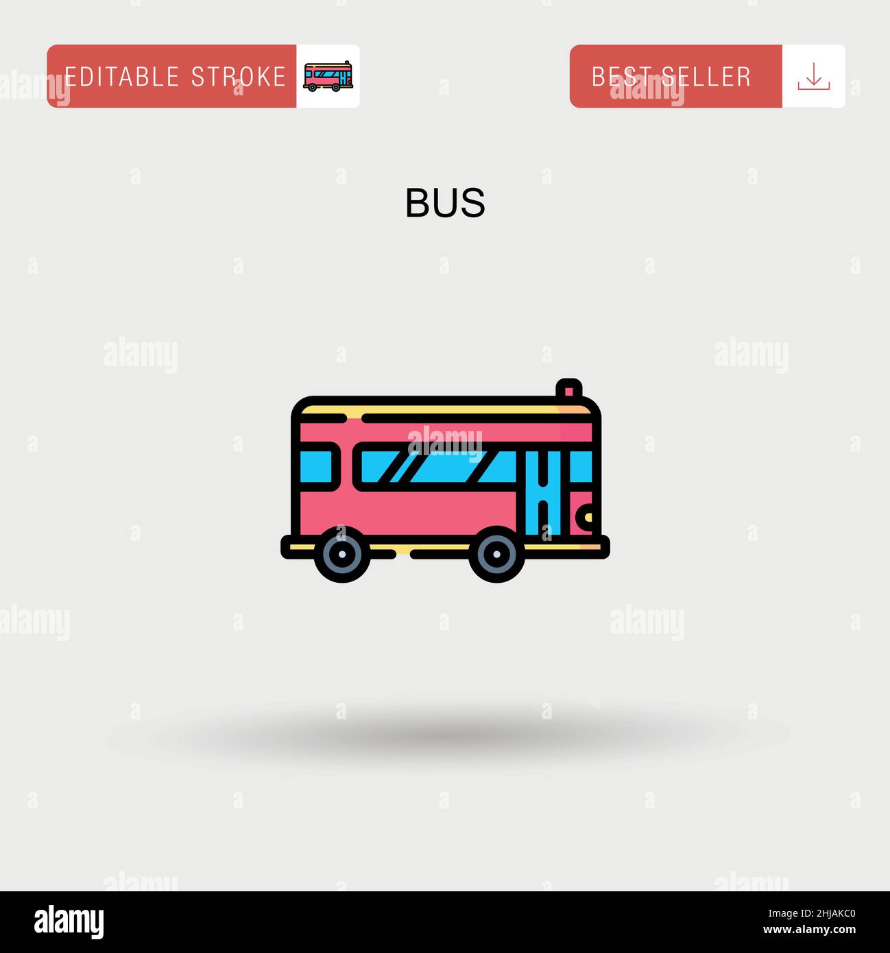 Bus Simple vector icon Stock Vector Image & Art - Alamy