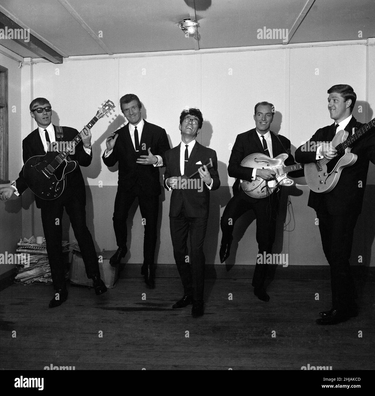 Manchester pop group Freddie and the Dreamers backstage at the ...