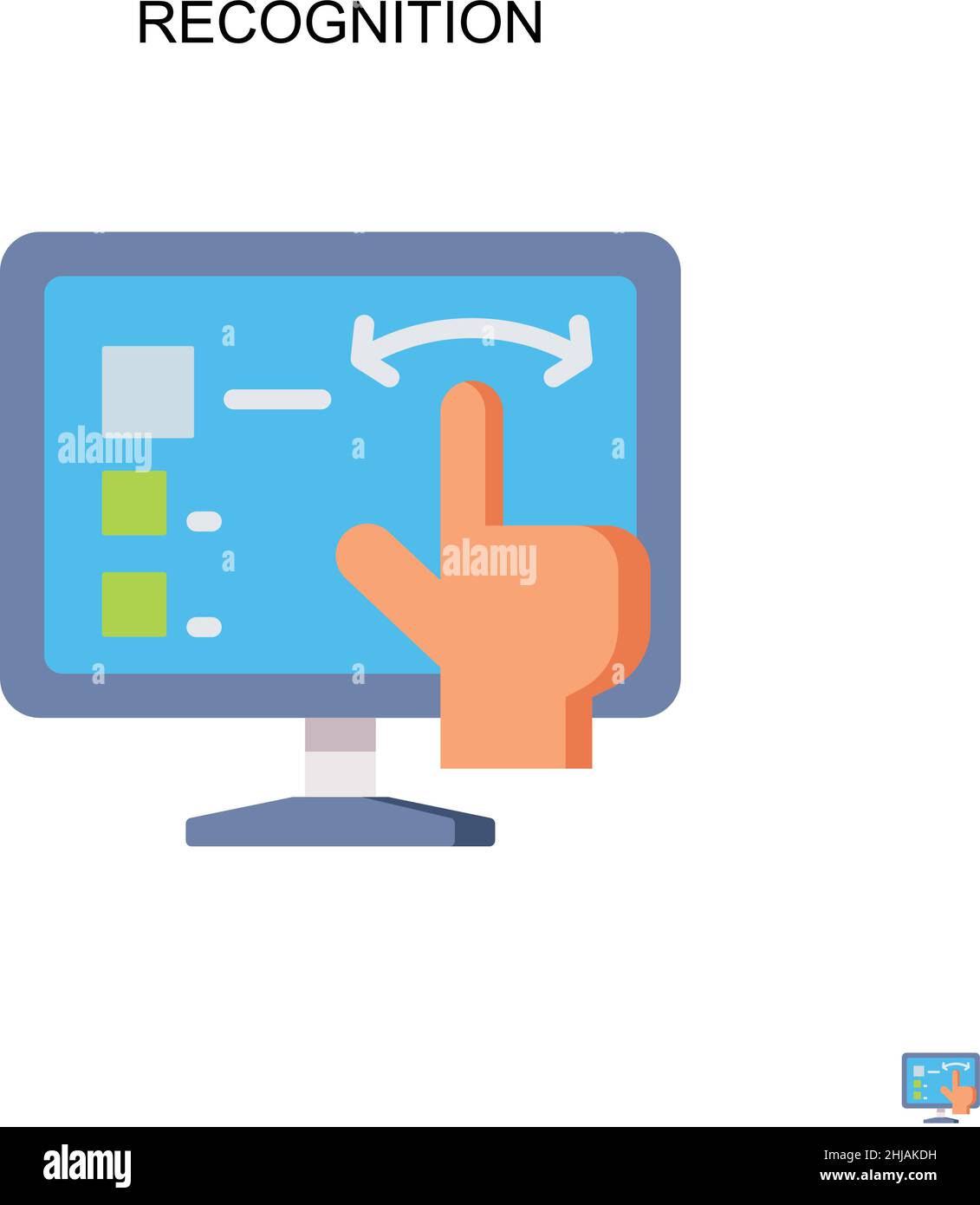 Recognition Simple vector icon. Illustration symbol design template for ...