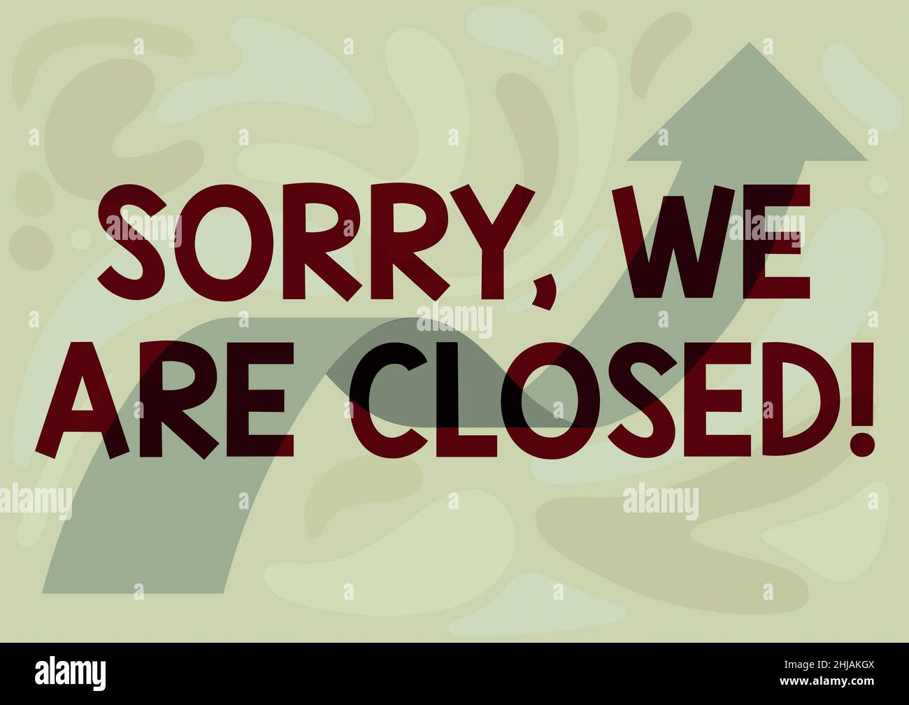 Hand writing sign Sorry, We Are Closed. Business concept apologize for ...