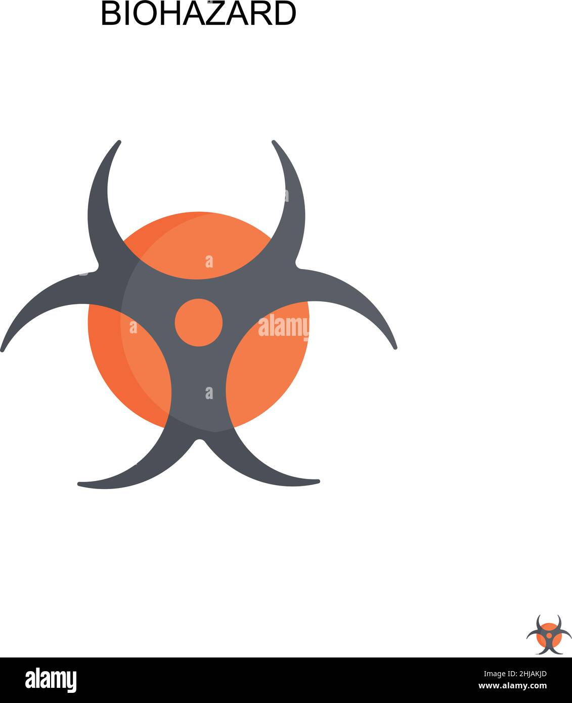 Biohazard Simple vector icon. Illustration symbol design template for ...