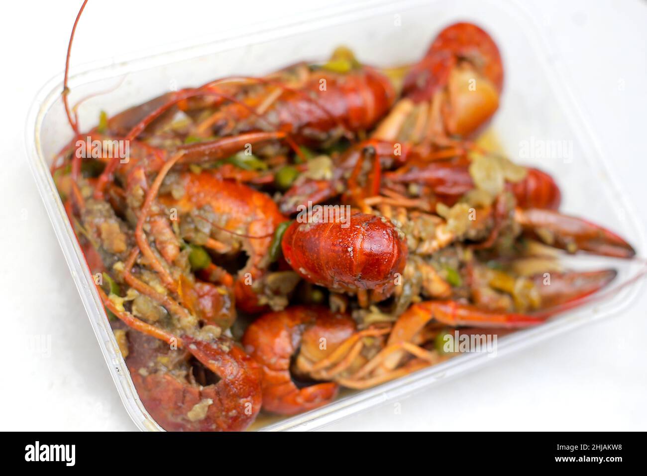 Super spicy green chilli shrimp lobster seafood cuisine, healthy food ...