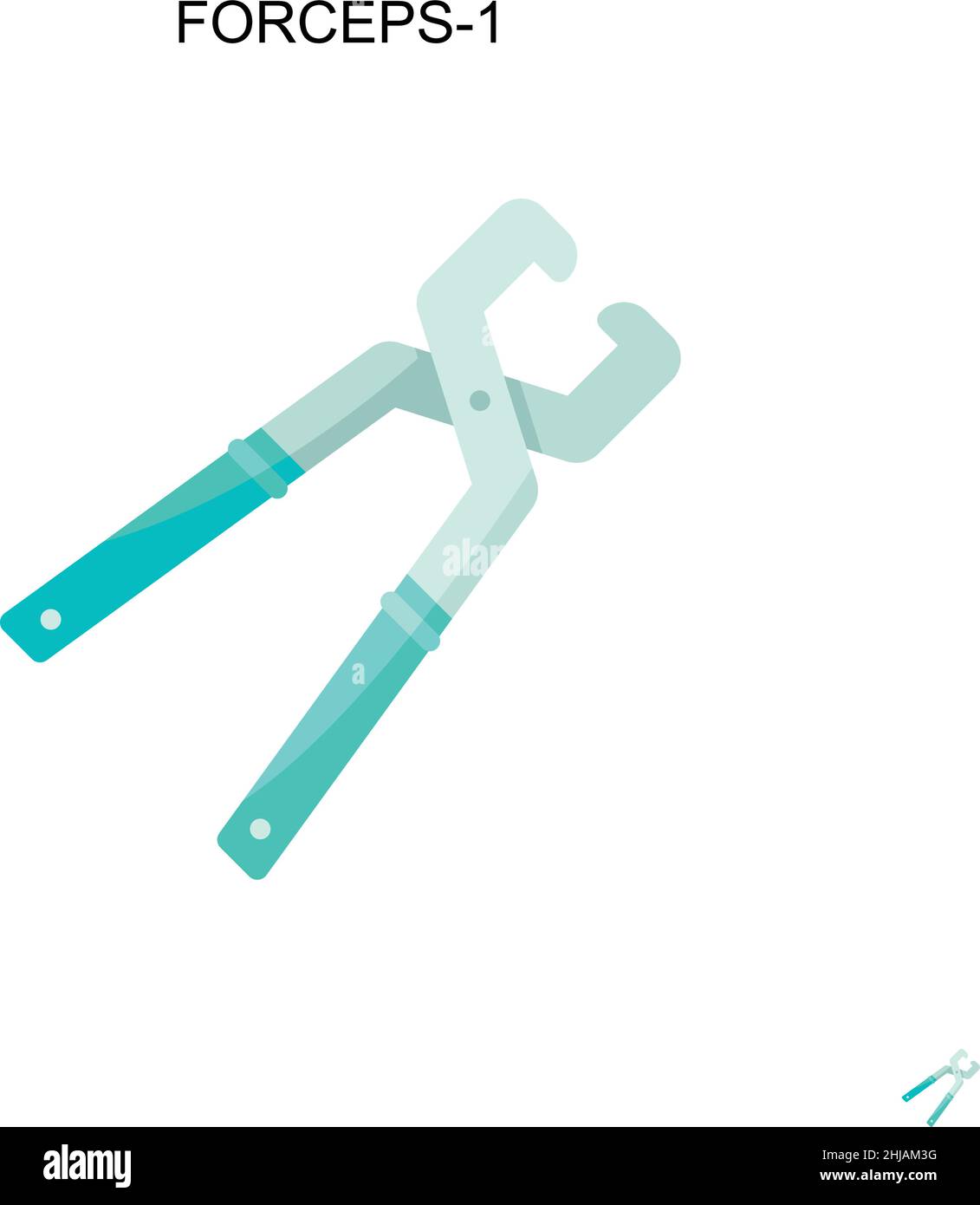 Forceps-1 Simple vector icon. Illustration symbol design template for ...