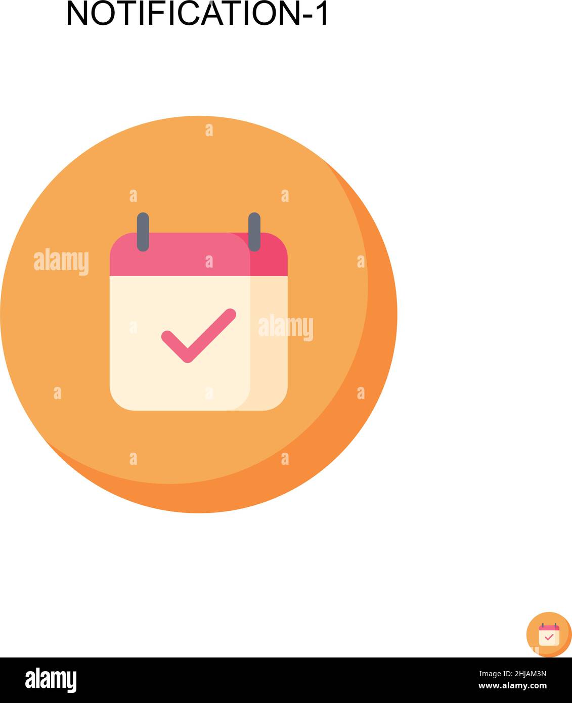 Notification-1 Simple vector icon. Illustration symbol design template ...
