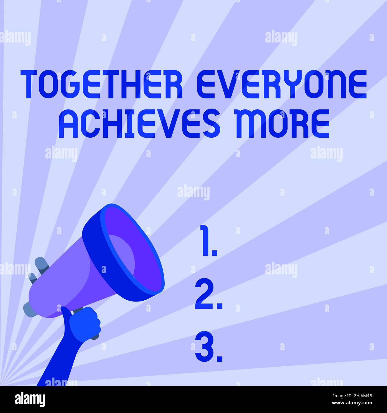 Conceptual display Together Everyone Achieves More. Business overview ...