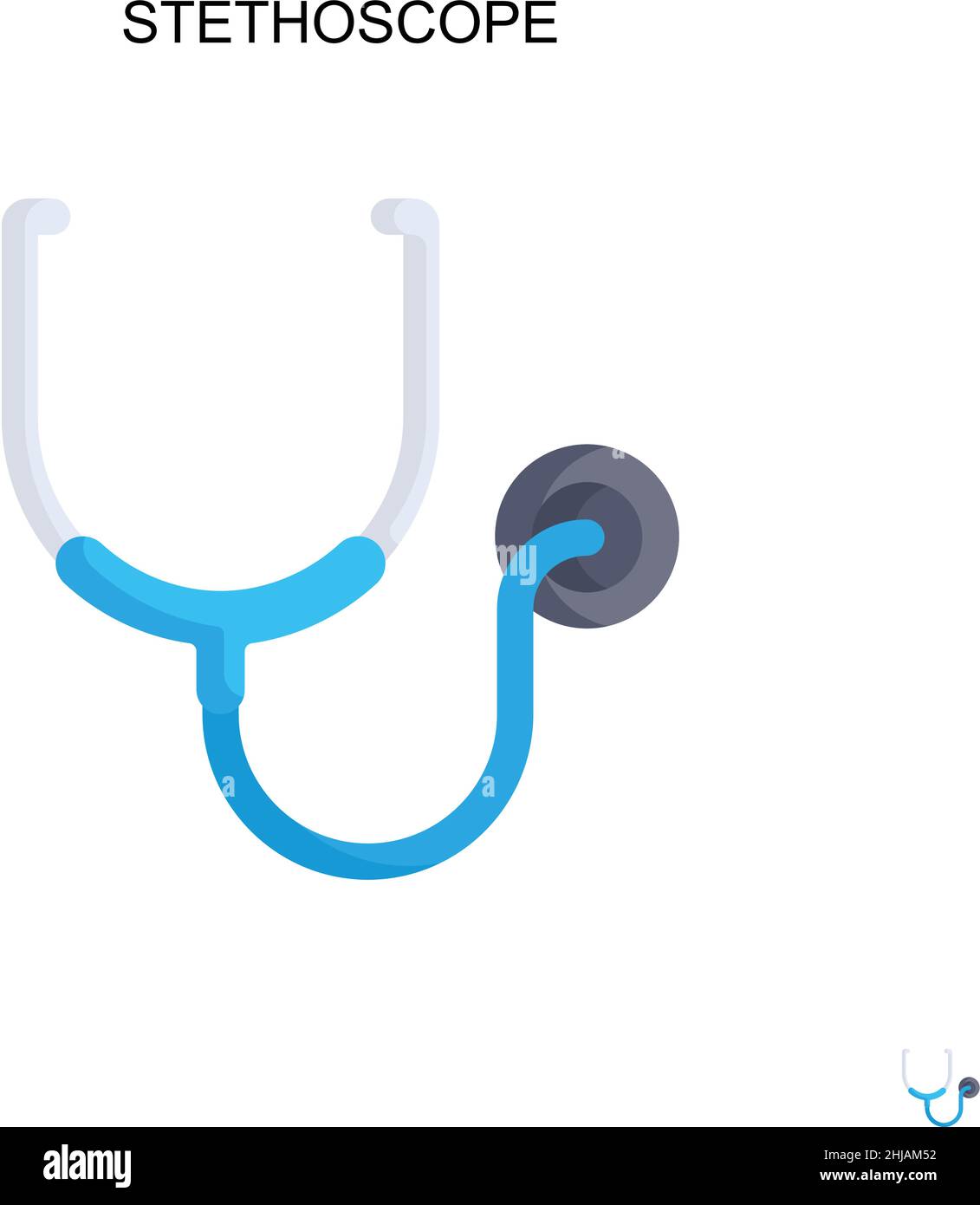 Stethoscope Simple vector icon. Illustration symbol design template for ...