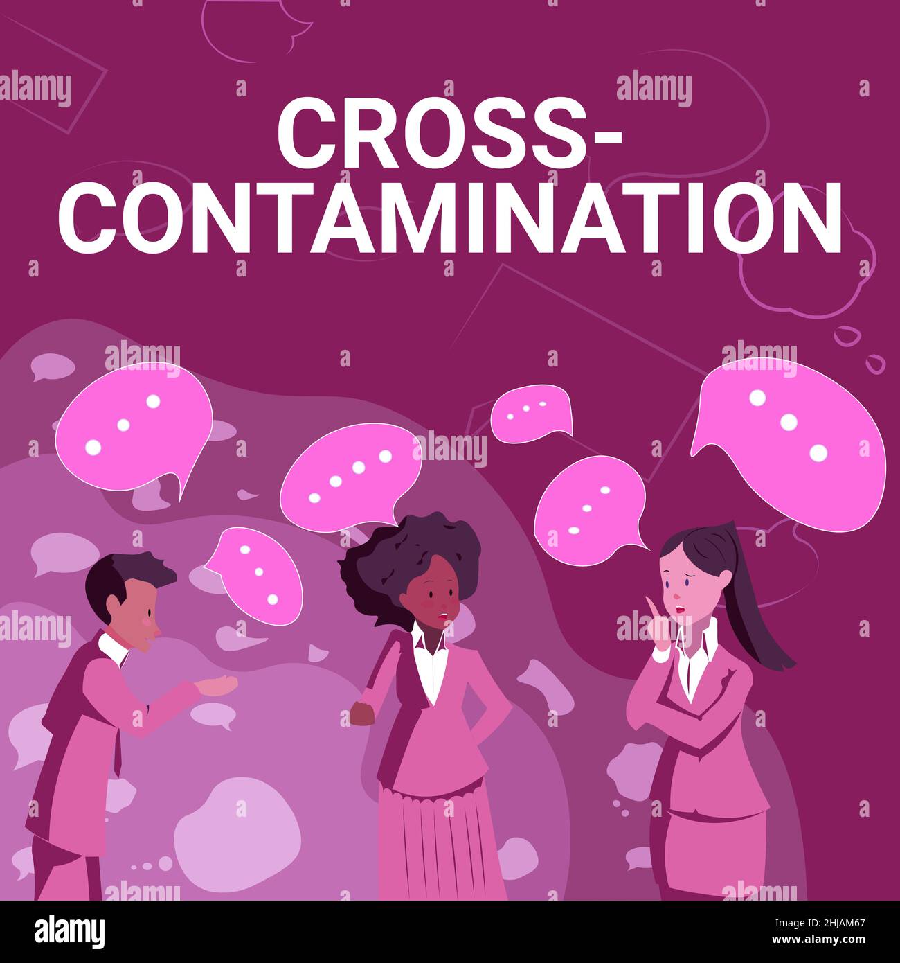 Sign displaying Cross Contamination. Business approach Unintentional ...