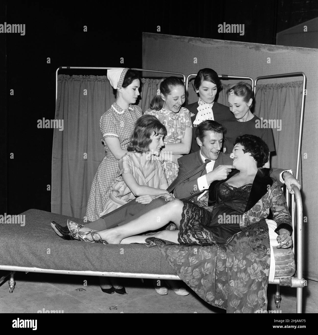 The cast of a new comedy play called Alfie, written by Bill Naughton ...