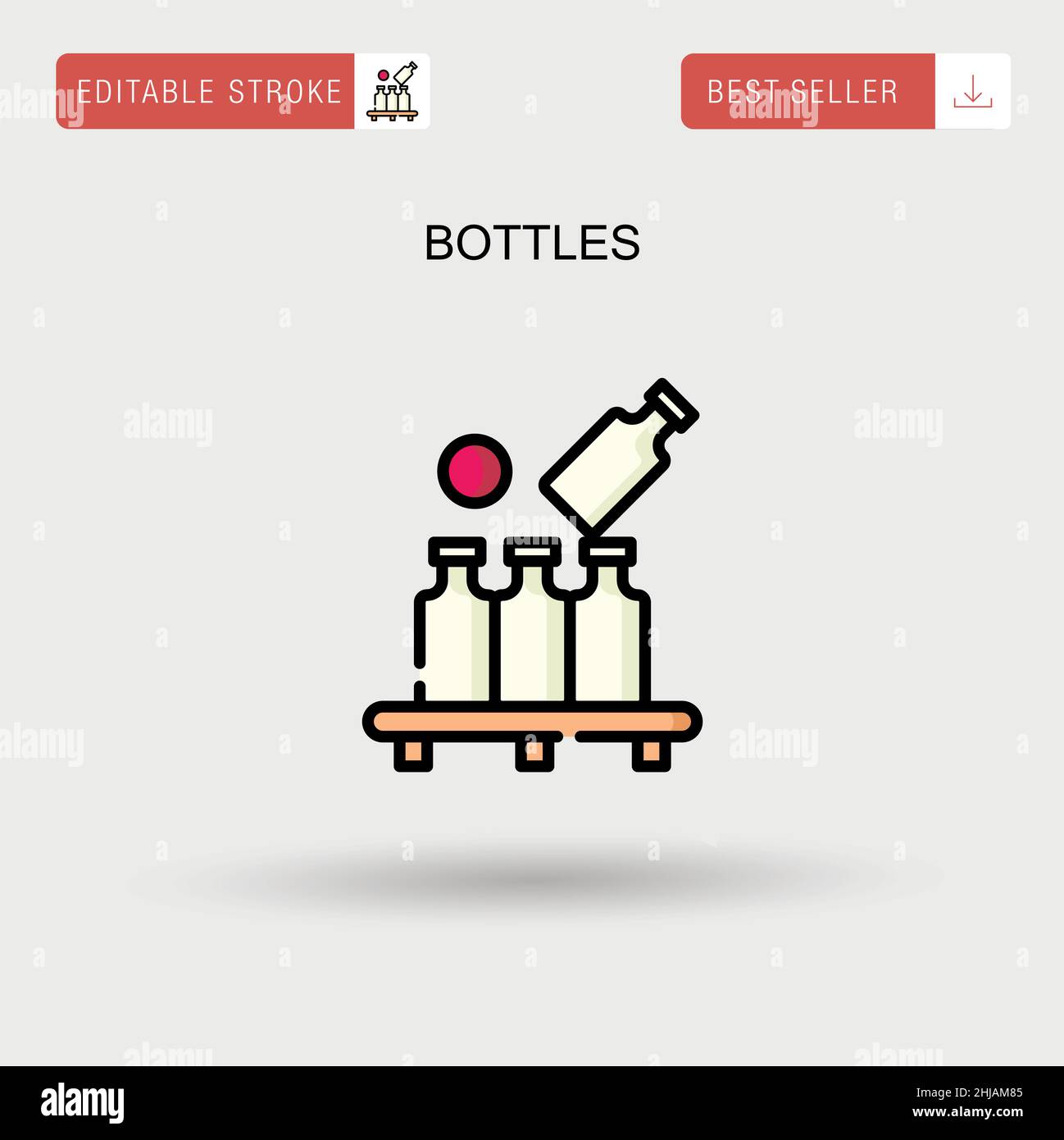 Single use plastic bottles Stock Vector Images - Alamy