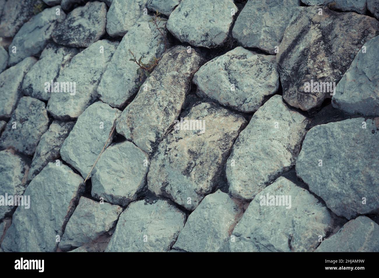 Closeup of Gray strong stone wall texture use for background Stock ...