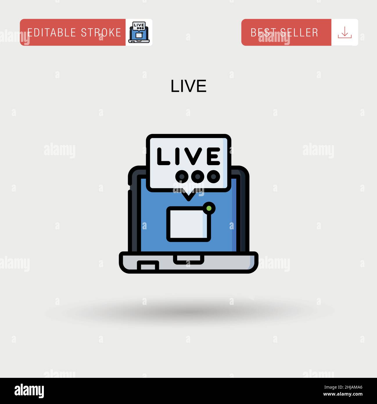 Live streaming icon 3d Stock Vector Images - Alamy
