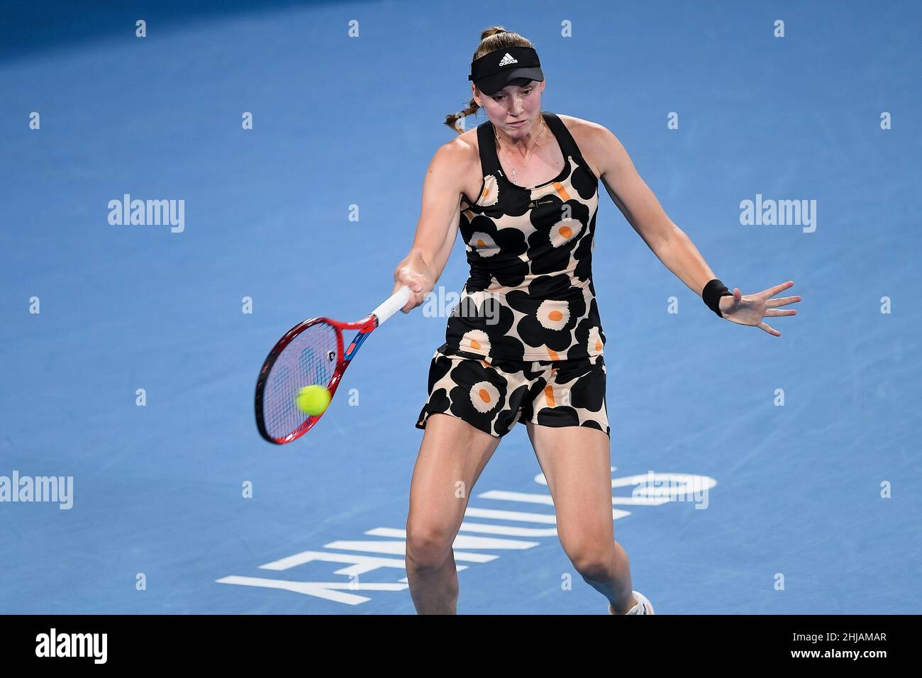 Sydney, Australia, 11 January, 2022. Elena Rybakina of Kazakhstan plays ...