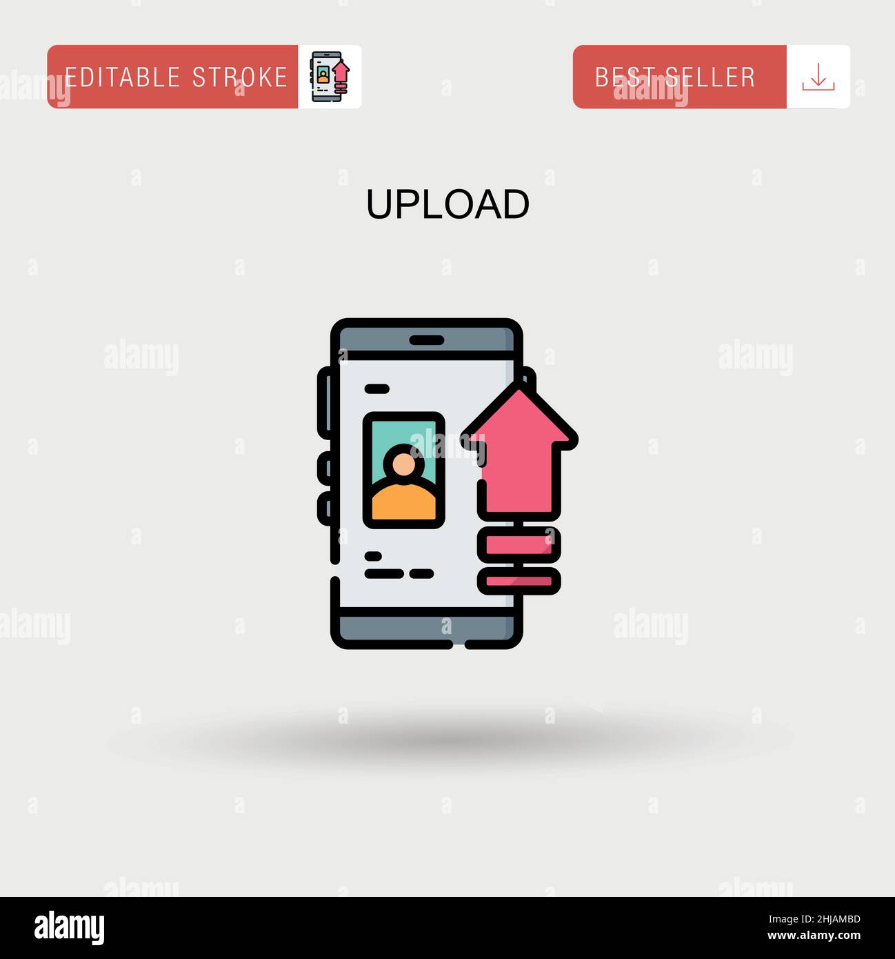 Upload file folder icon concept Stock Vector Images - Alamy