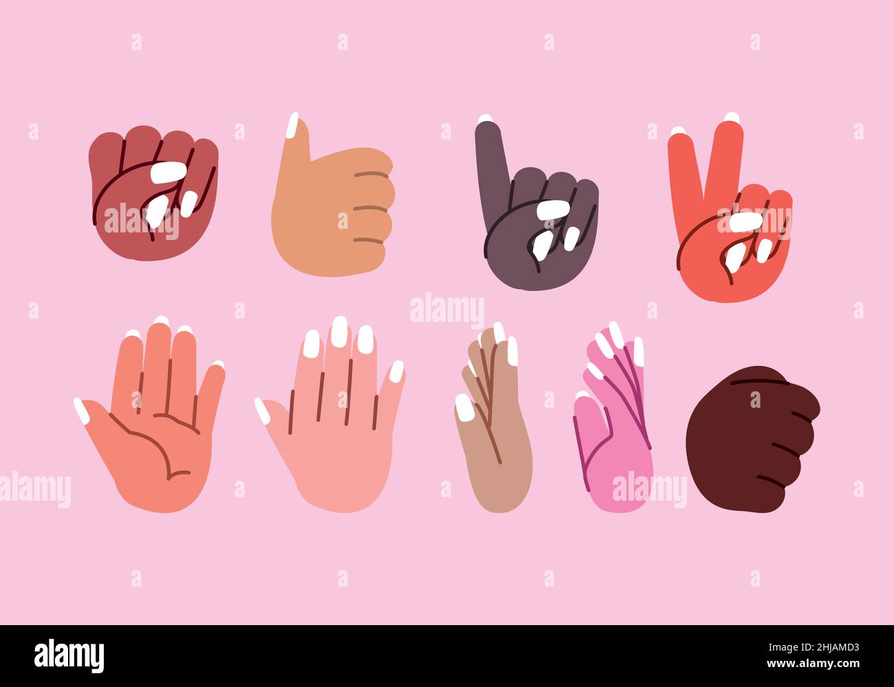 Making hand gestures Stock Vector Images - Alamy