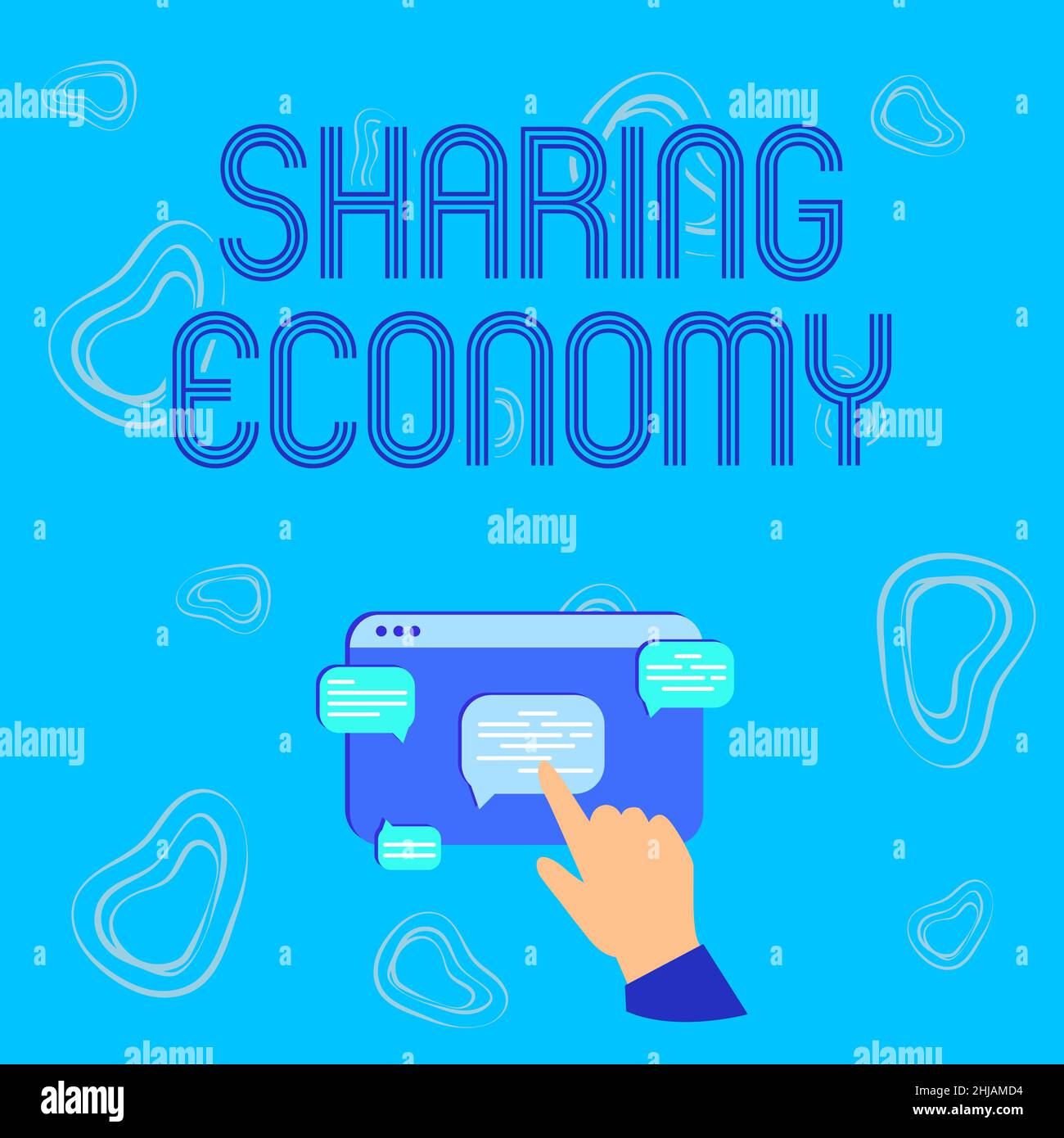 Conceptual display Sharing Economy. Conceptual photo collaborative ...