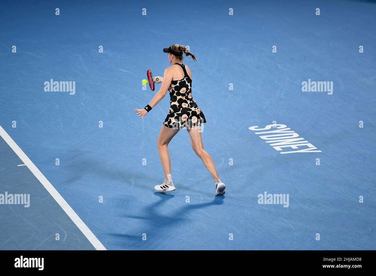 Sydney, Australia, 11 January, 2022. Elena Rybakina of Kazakhstan plays ...
