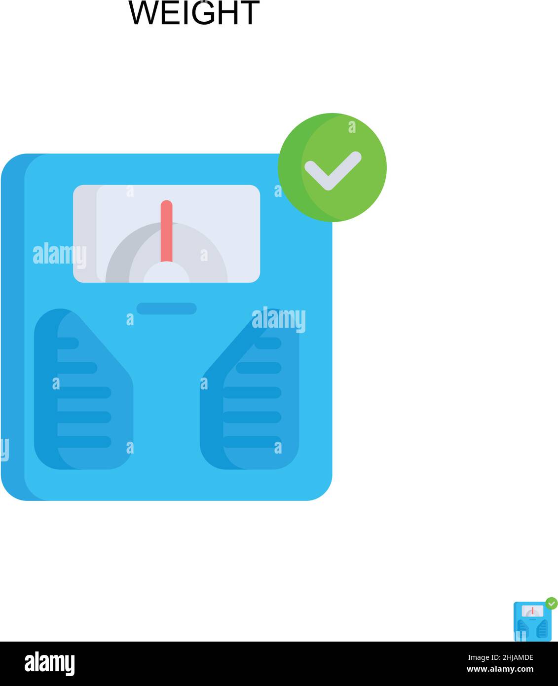 Weight Simple vector icon. Illustration symbol design template for web ...