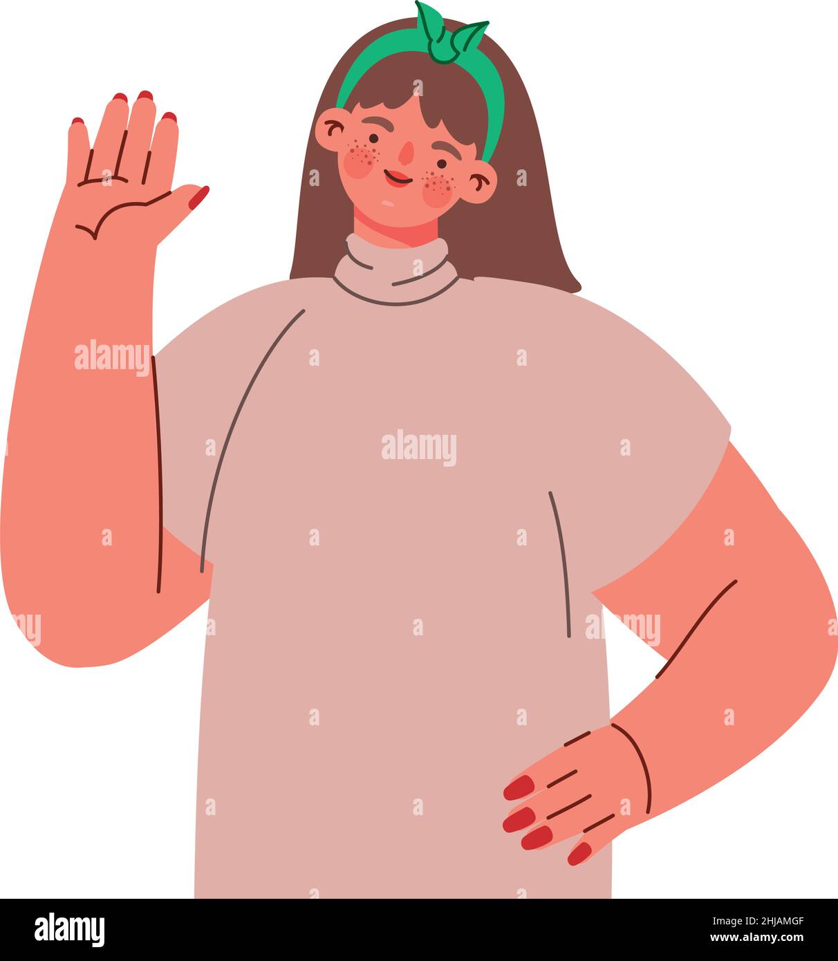 happy girl design Stock Vector Image & Art - Alamy