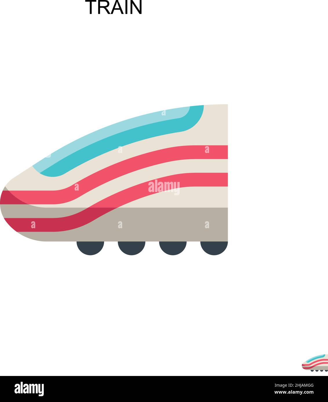 Train Simple vector icon. Illustration symbol design template for web ...