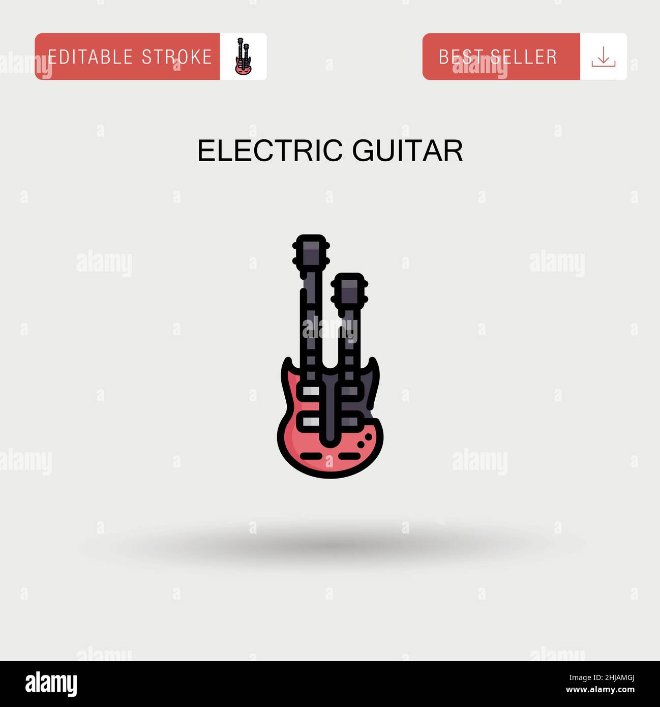 Electric guitar Simple vector icon Stock Vector Image & Art - Alamy