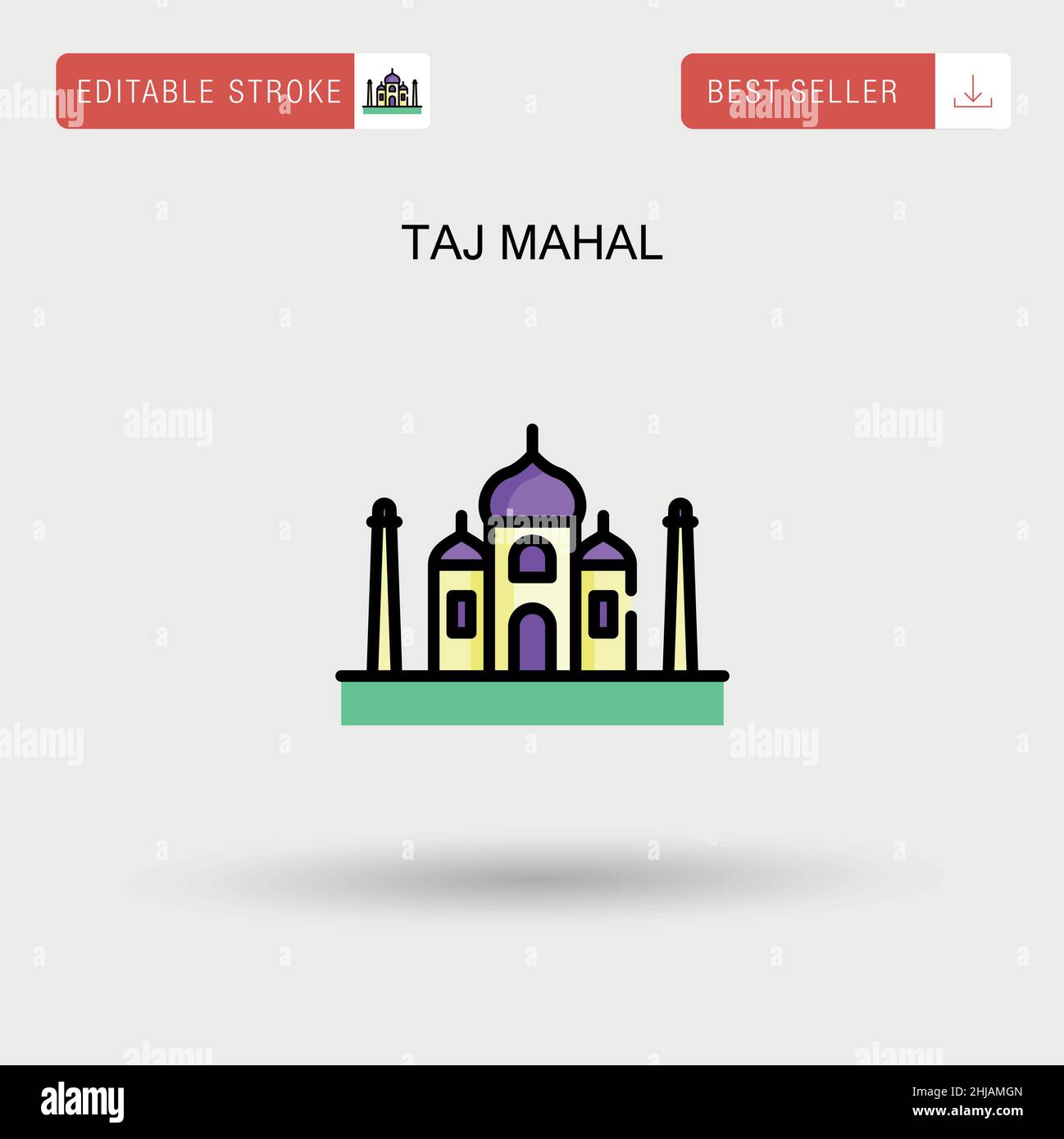 Taj mahal Simple vector icon Stock Vector Image & Art - Alamy