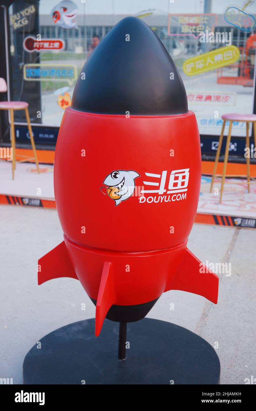 SHANGHAI, CHINA - NOVEMBER 19, 2020 - DOUYU booth at the Chinajoy Expo ...