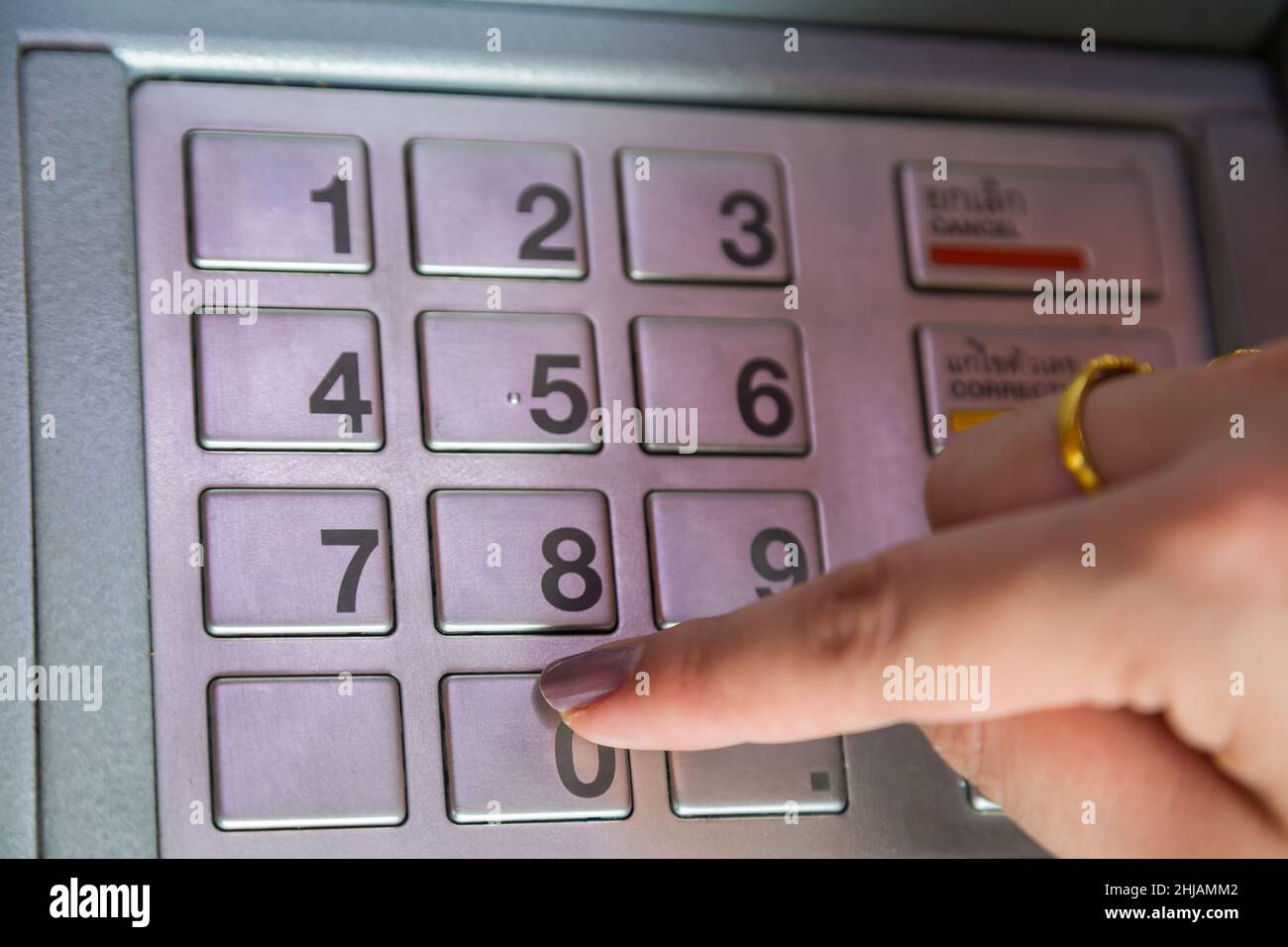 Press ATM EPP password keyboard background Stock Photo - Alamy