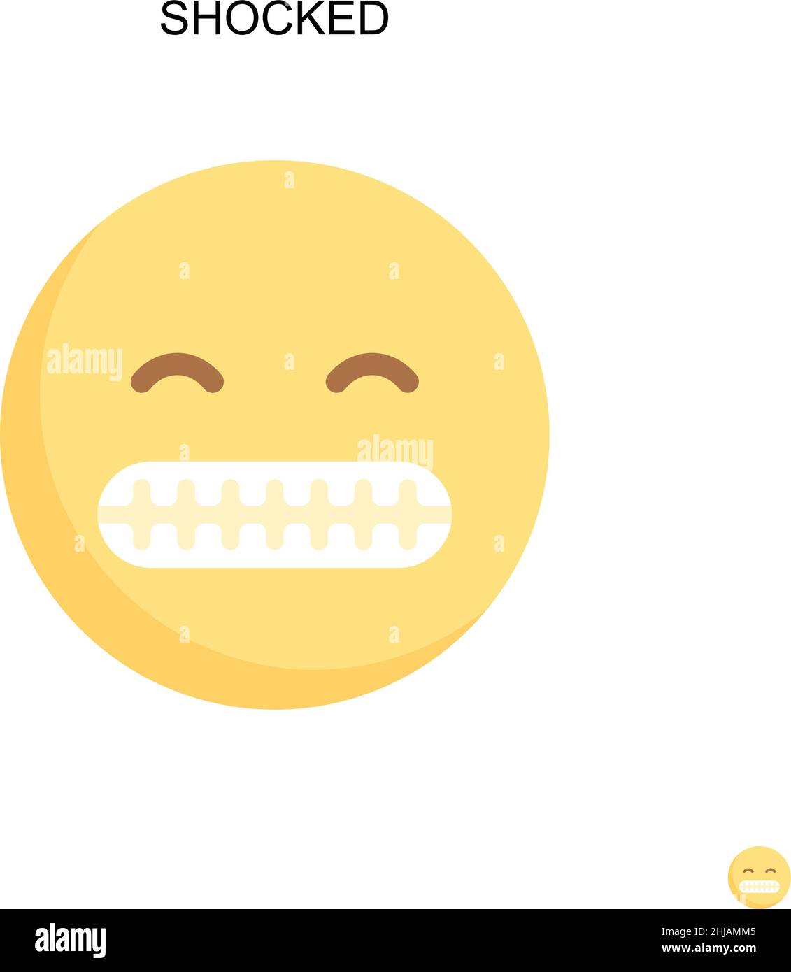 Shocked Simple vector icon. Illustration symbol design template for web ...