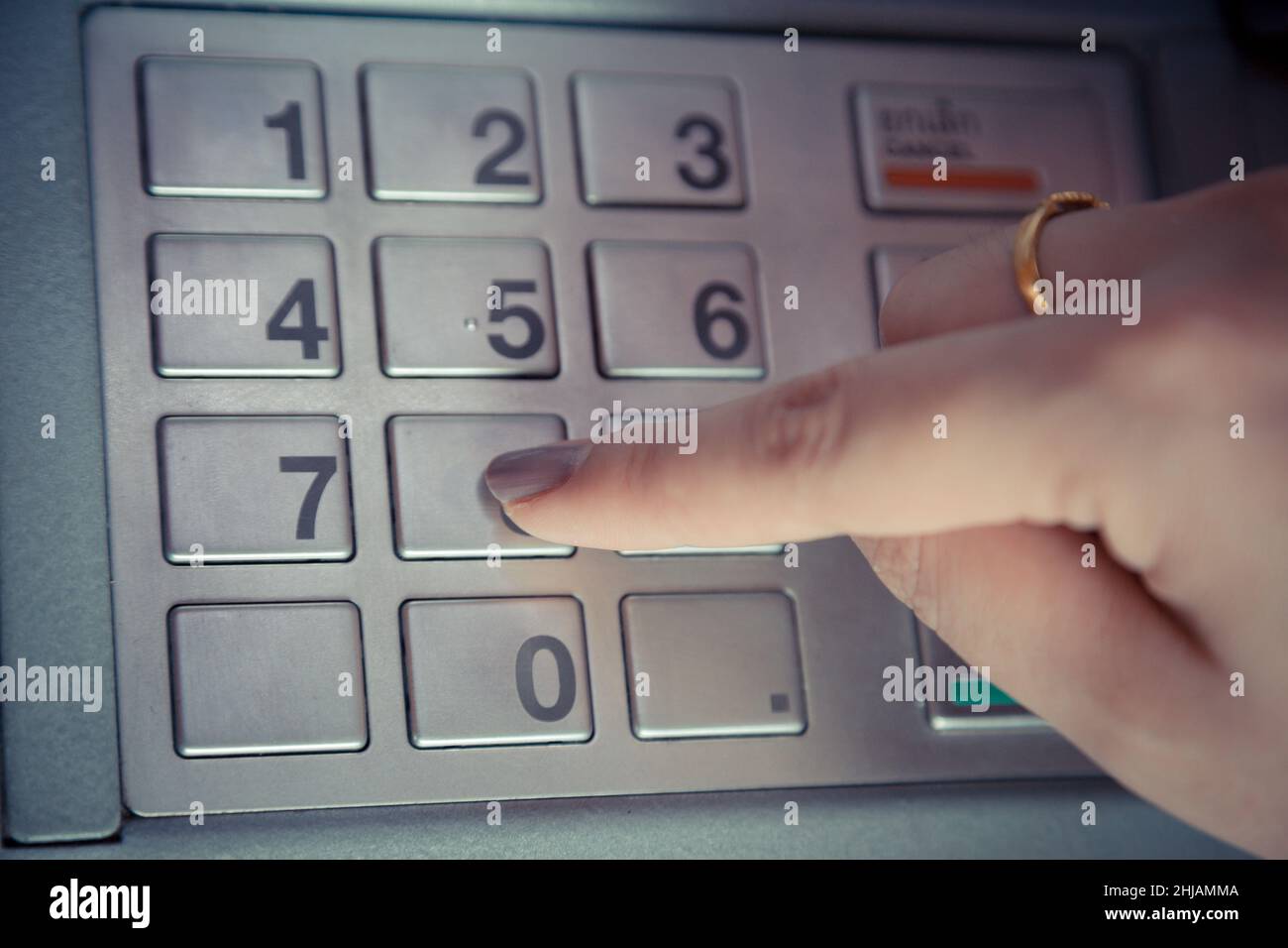 Press ATM EPP password keyboard background Stock Photo - Alamy