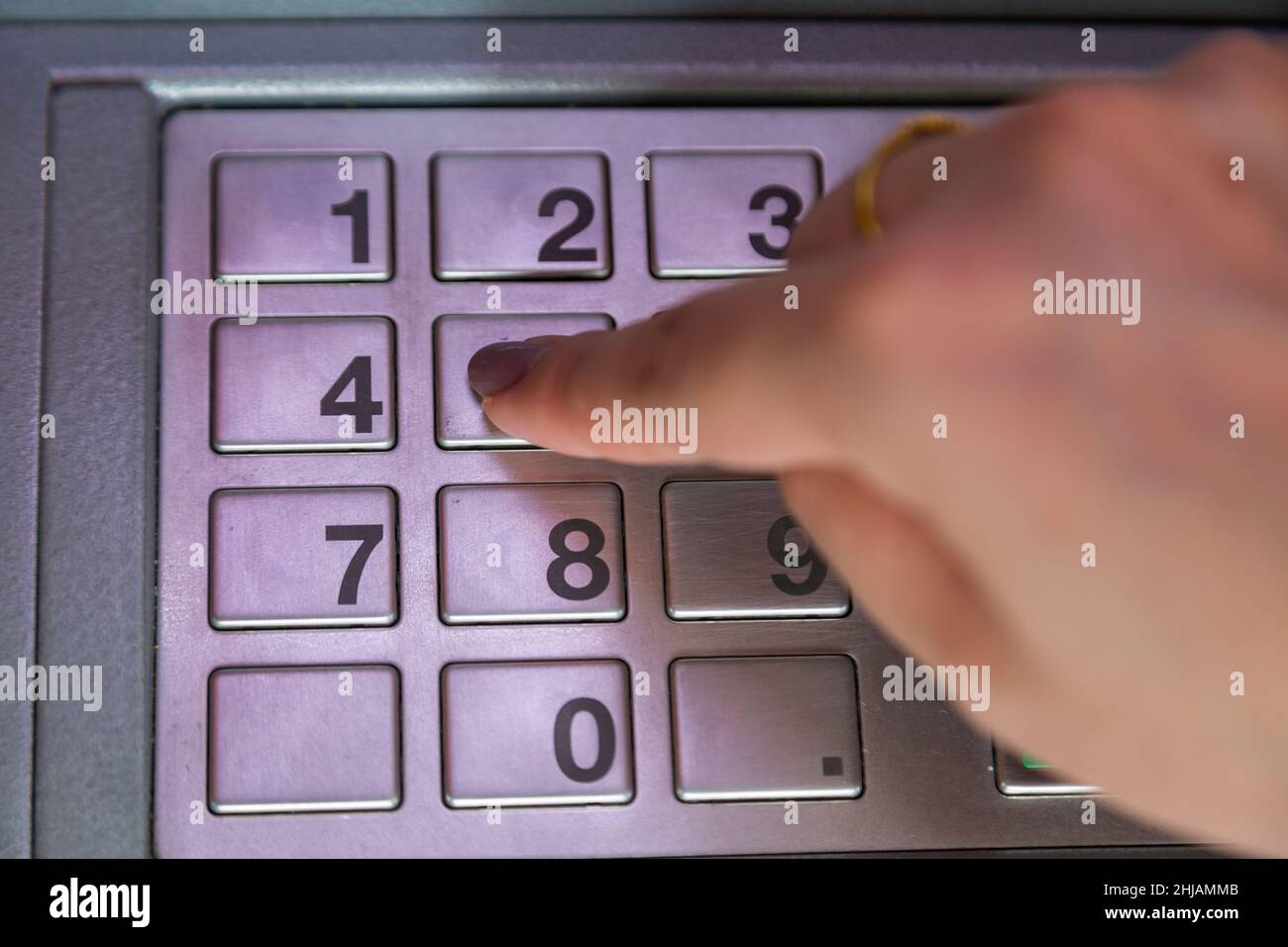 Press ATM EPP password keyboard background Stock Photo - Alamy