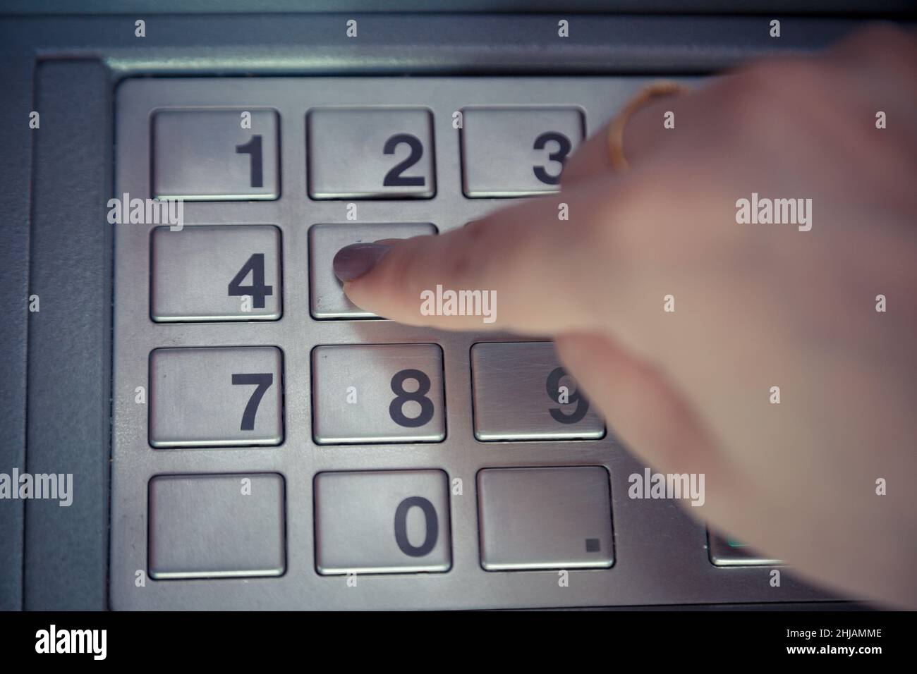 Press ATM EPP password keyboard background Stock Photo - Alamy