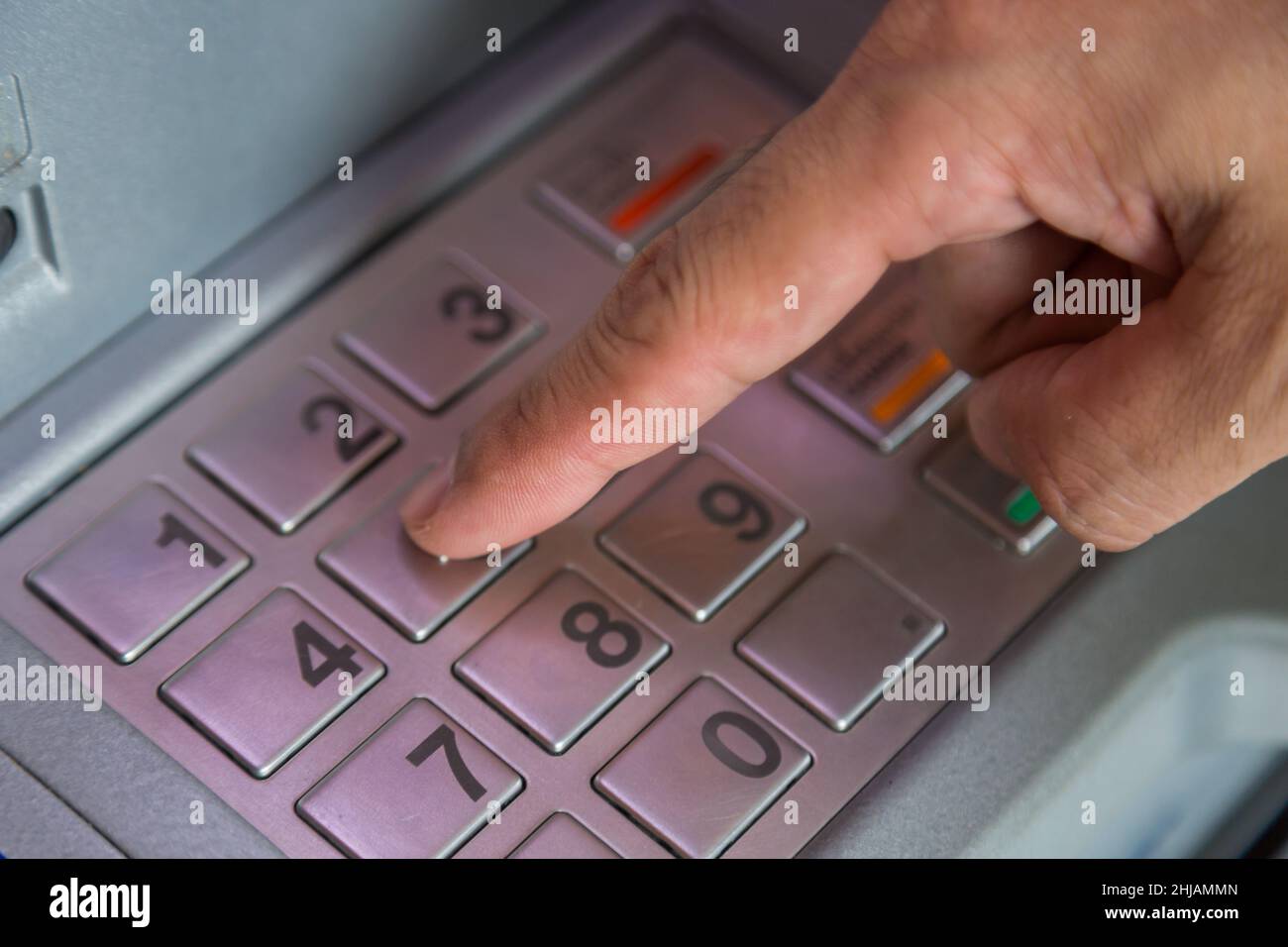 Press ATM EPP password keyboard background Stock Photo - Alamy