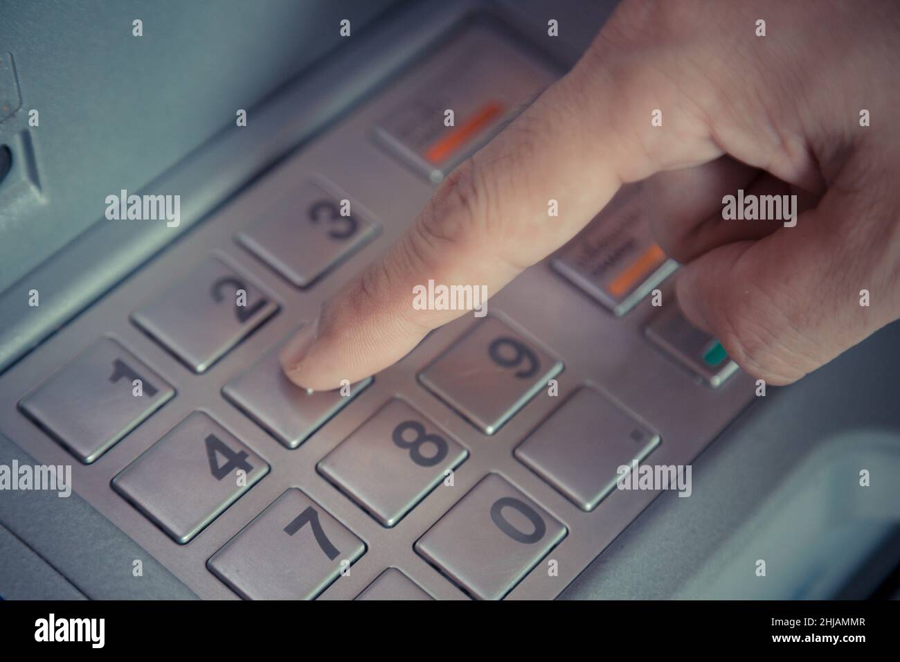 Press ATM EPP password keyboard background Stock Photo - Alamy