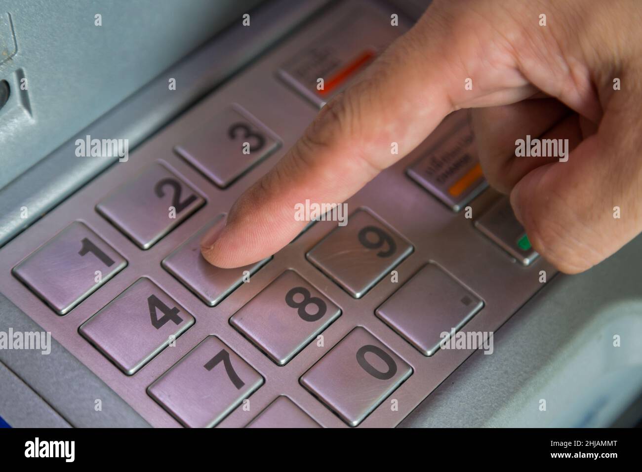 Press ATM EPP password keyboard background Stock Photo - Alamy