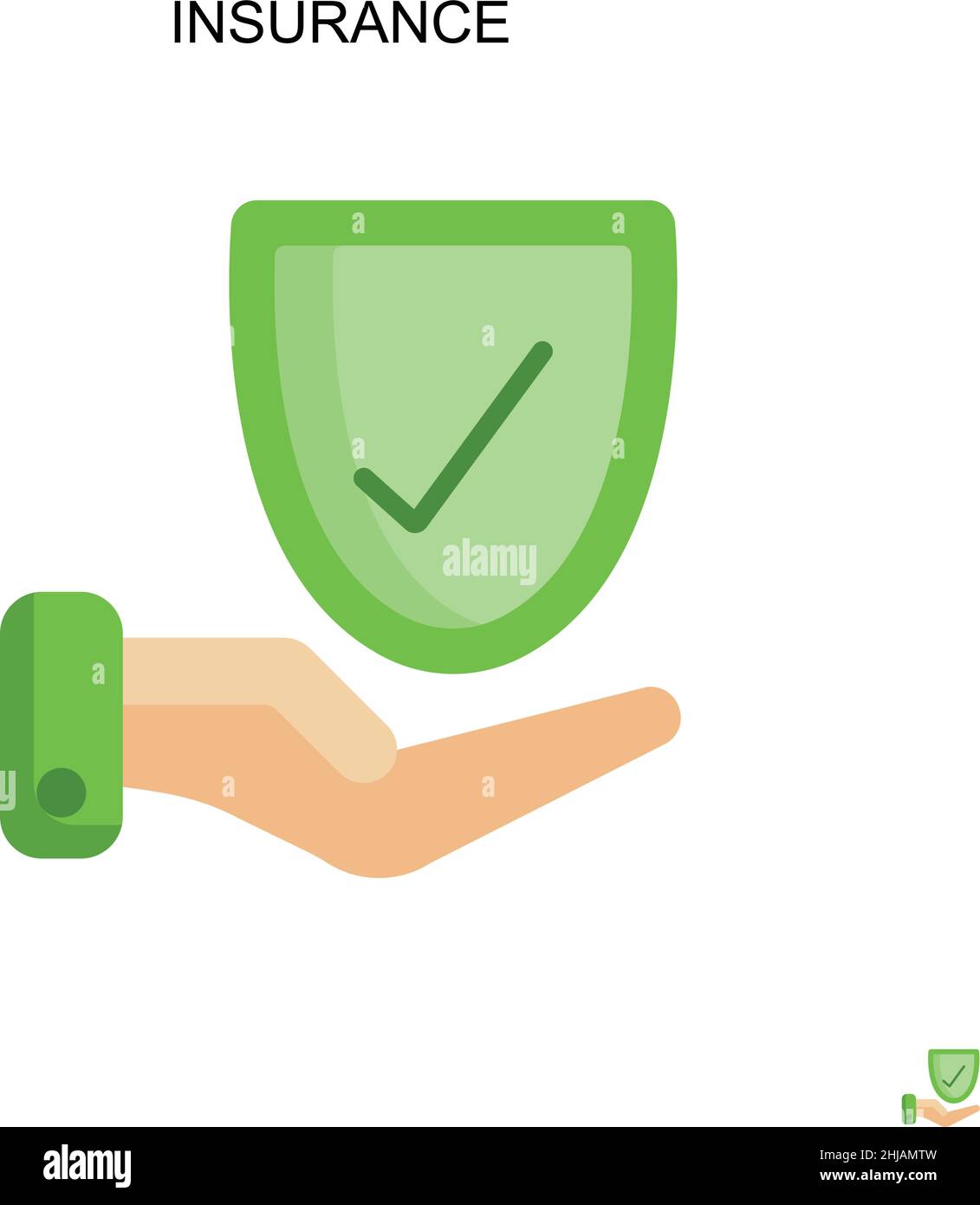 Insurance Simple vector icon. Illustration symbol design template for ...