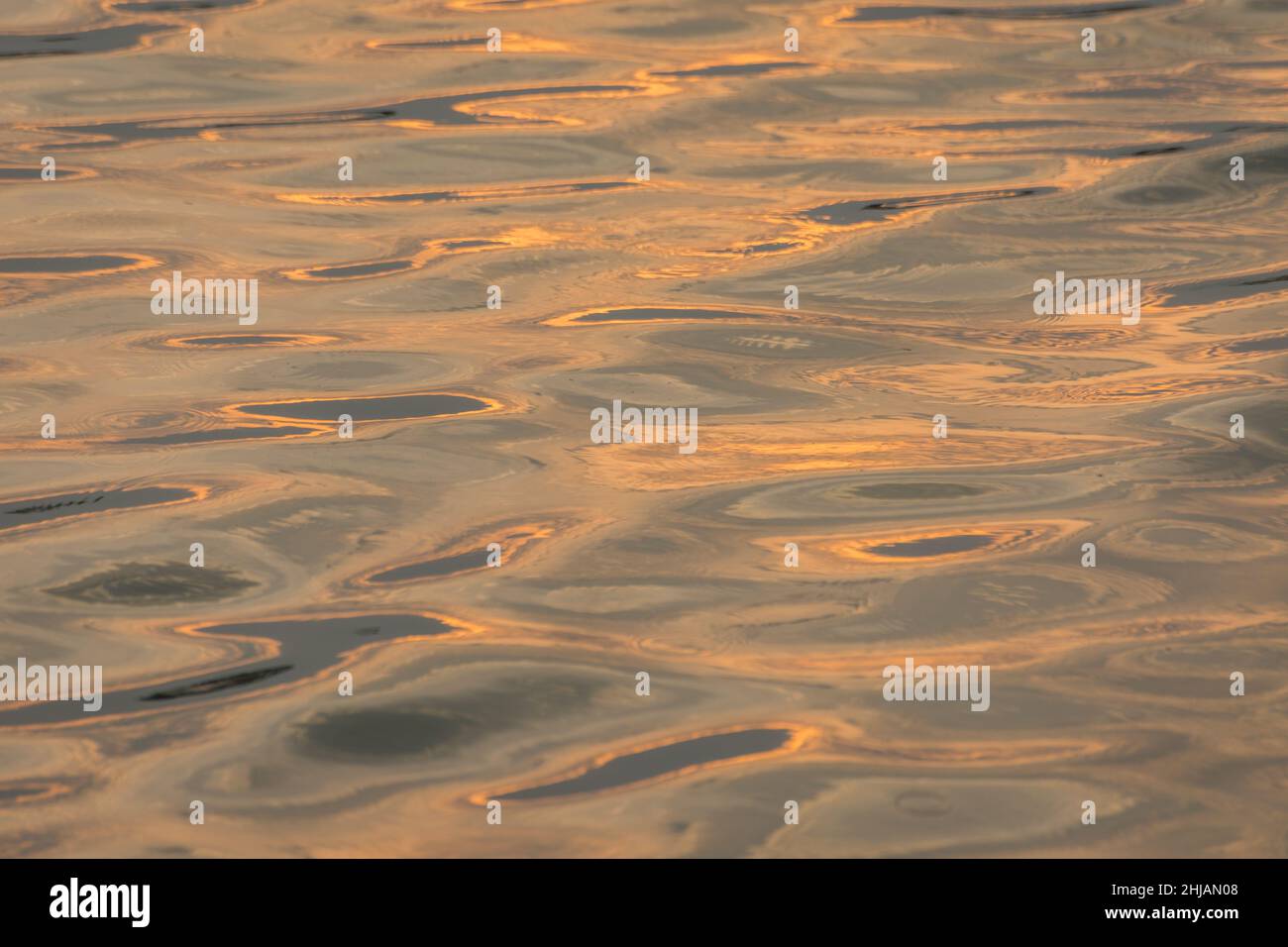 beautiful water wave pattern sunset with nice harmonic structure and ...