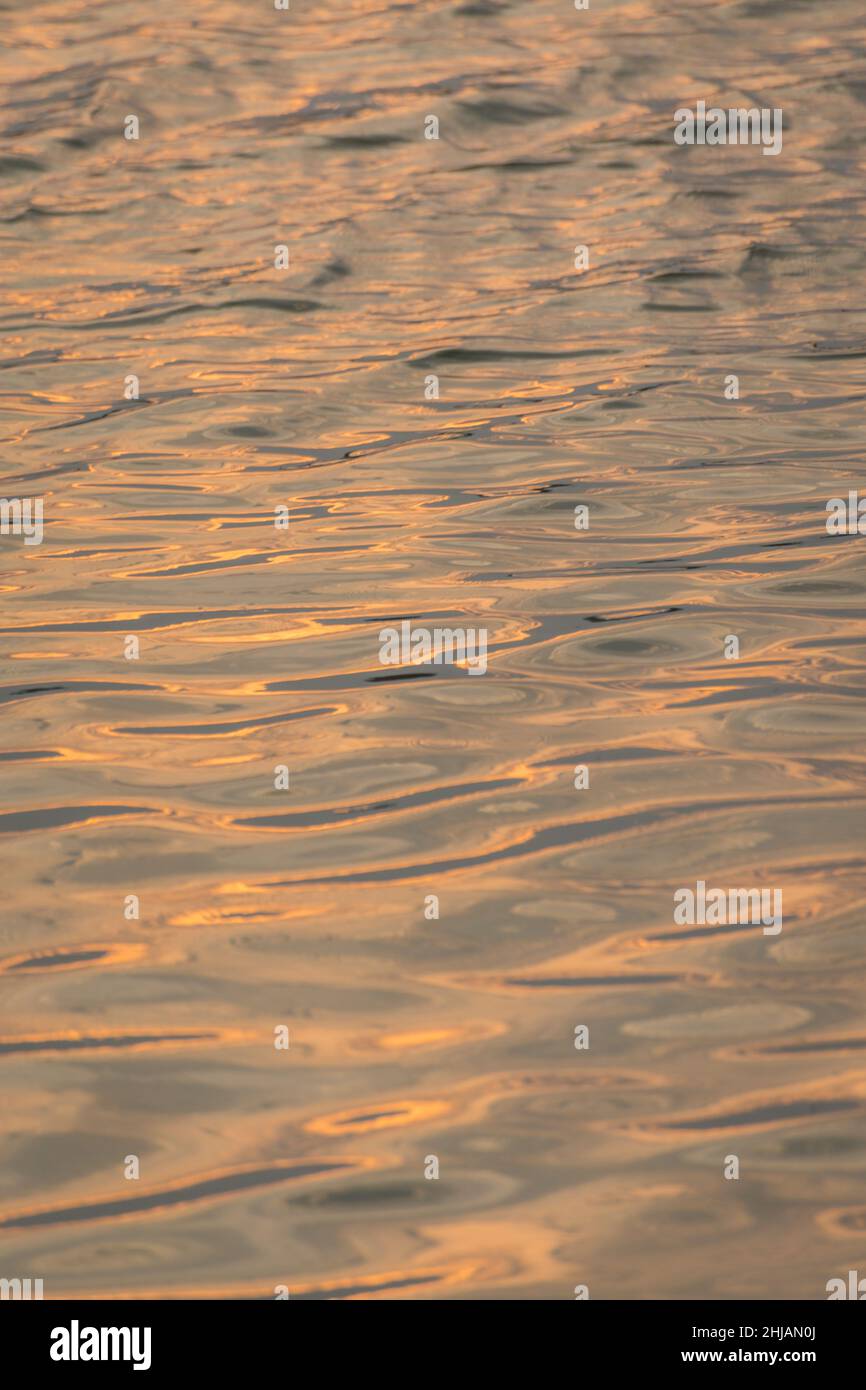 beautiful water wave pattern sunset with nice harmonic structure and ...