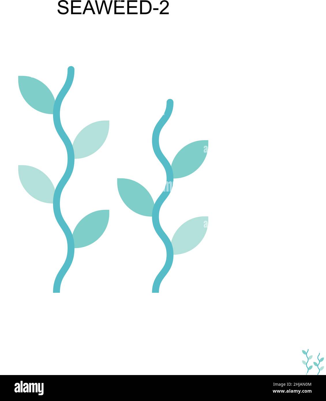 Seaweed-2 Simple vector icon. Illustration symbol design template for ...