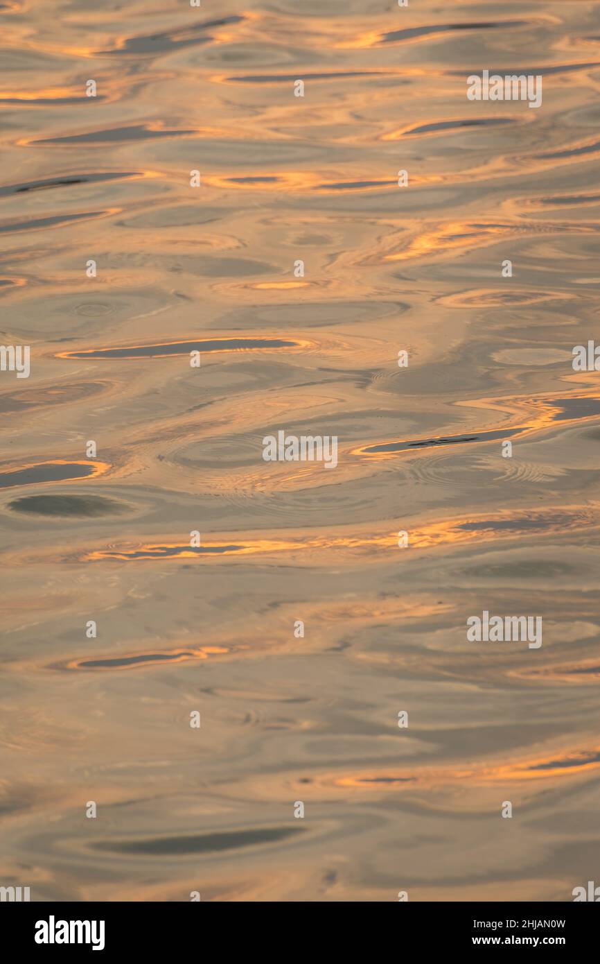 beautiful water wave pattern sunset with nice harmonic structure and ...