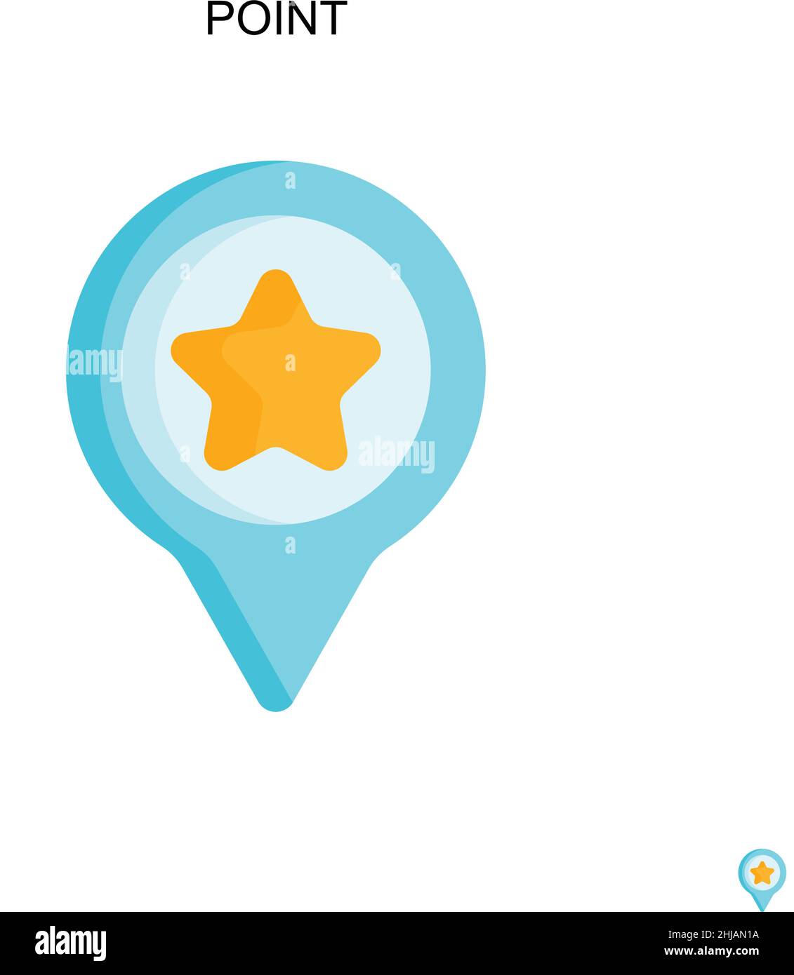 Point Simple vector icon. Illustration symbol design template for web ...