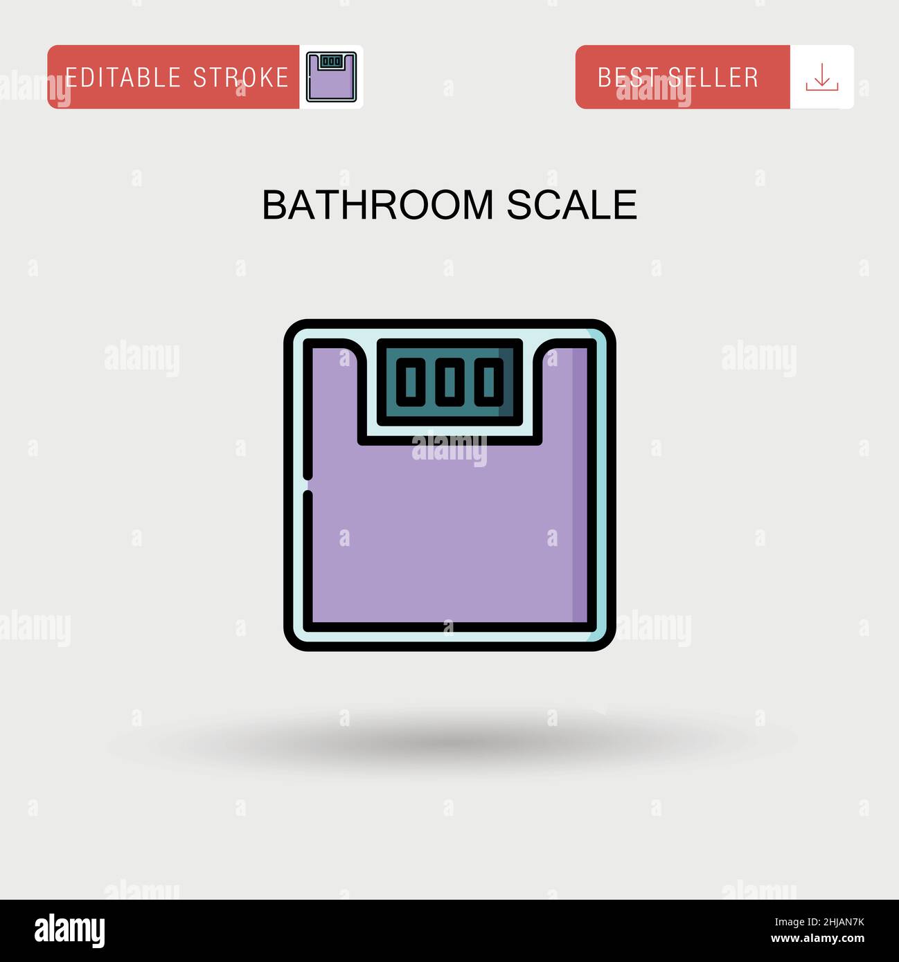Bathroom scale Simple vector icon Stock Vector Image & Art - Alamy