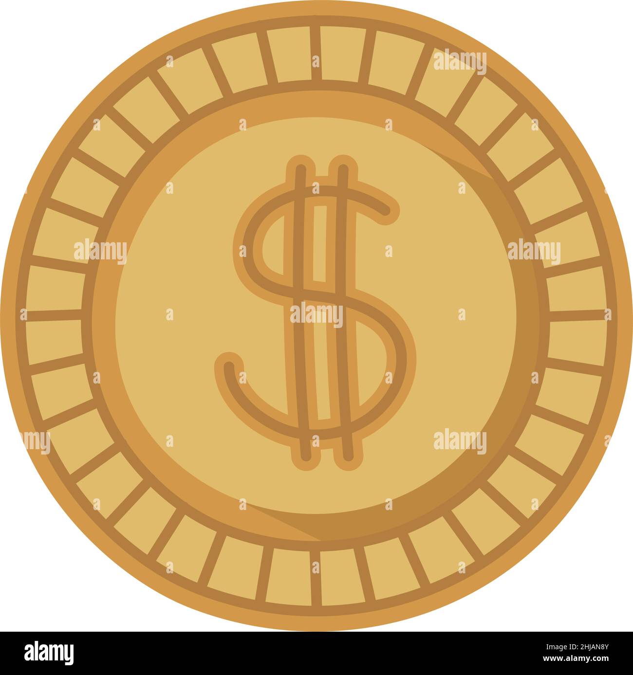 cute golden coin Stock Vector Image & Art - Alamy