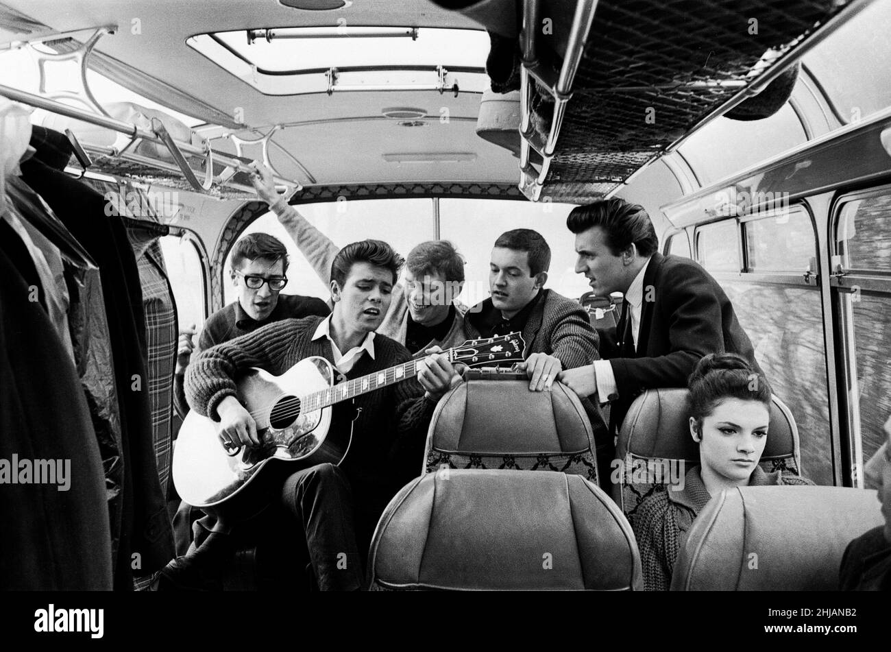 Cliff Richard on his tour bus.13th March 1963 *** Local Caption ...